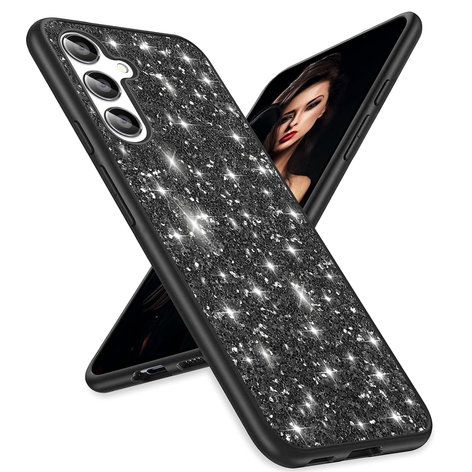 Dteck Compatible with Samsung Galaxy A35 Case,Shockproof Glitter Case ...