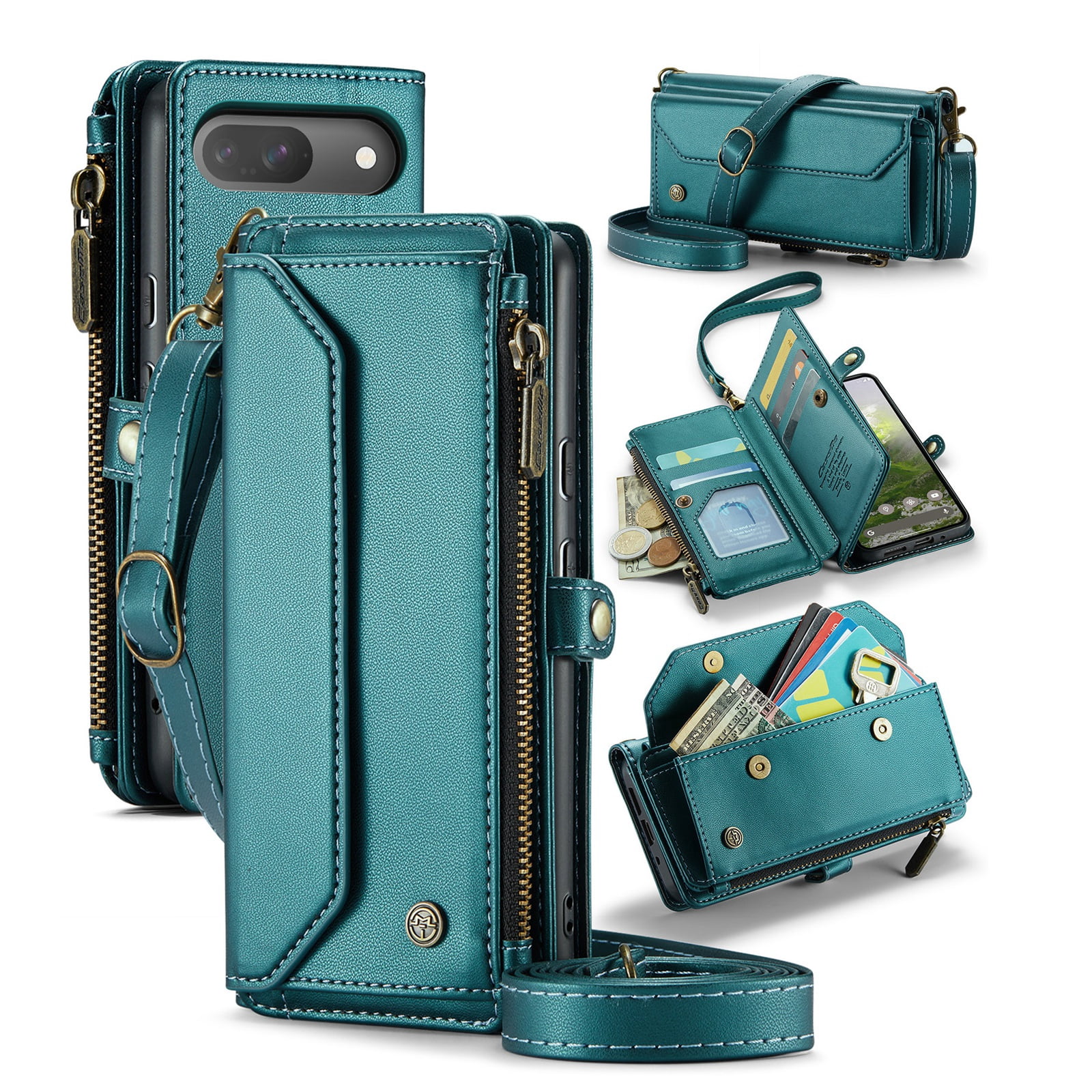 Dteck Crossbody Wallet Case for Google Pixel 9 / 9 Pro,RFID Blocking 7 ...
