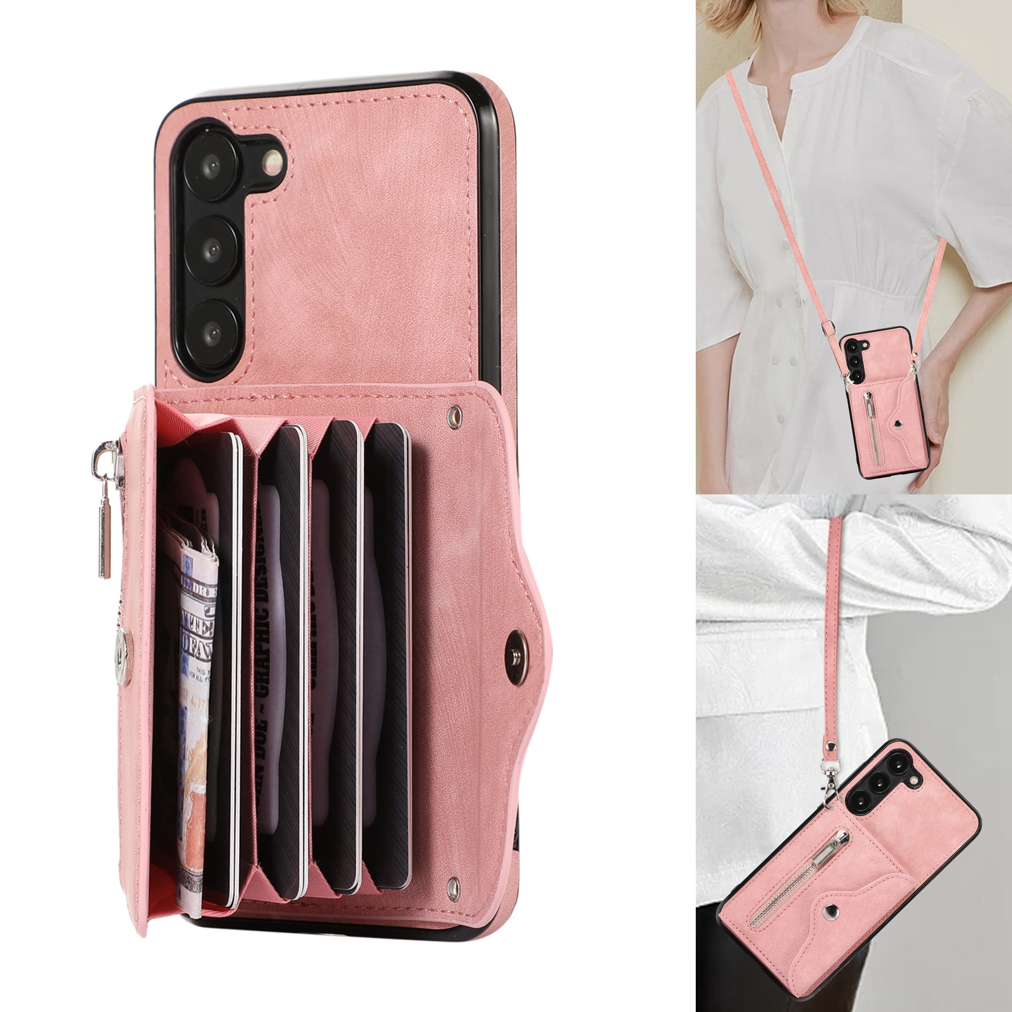 Dteck Crossbody Wallet Case for Samsung Galaxy S23, RFID Blocking PU ...