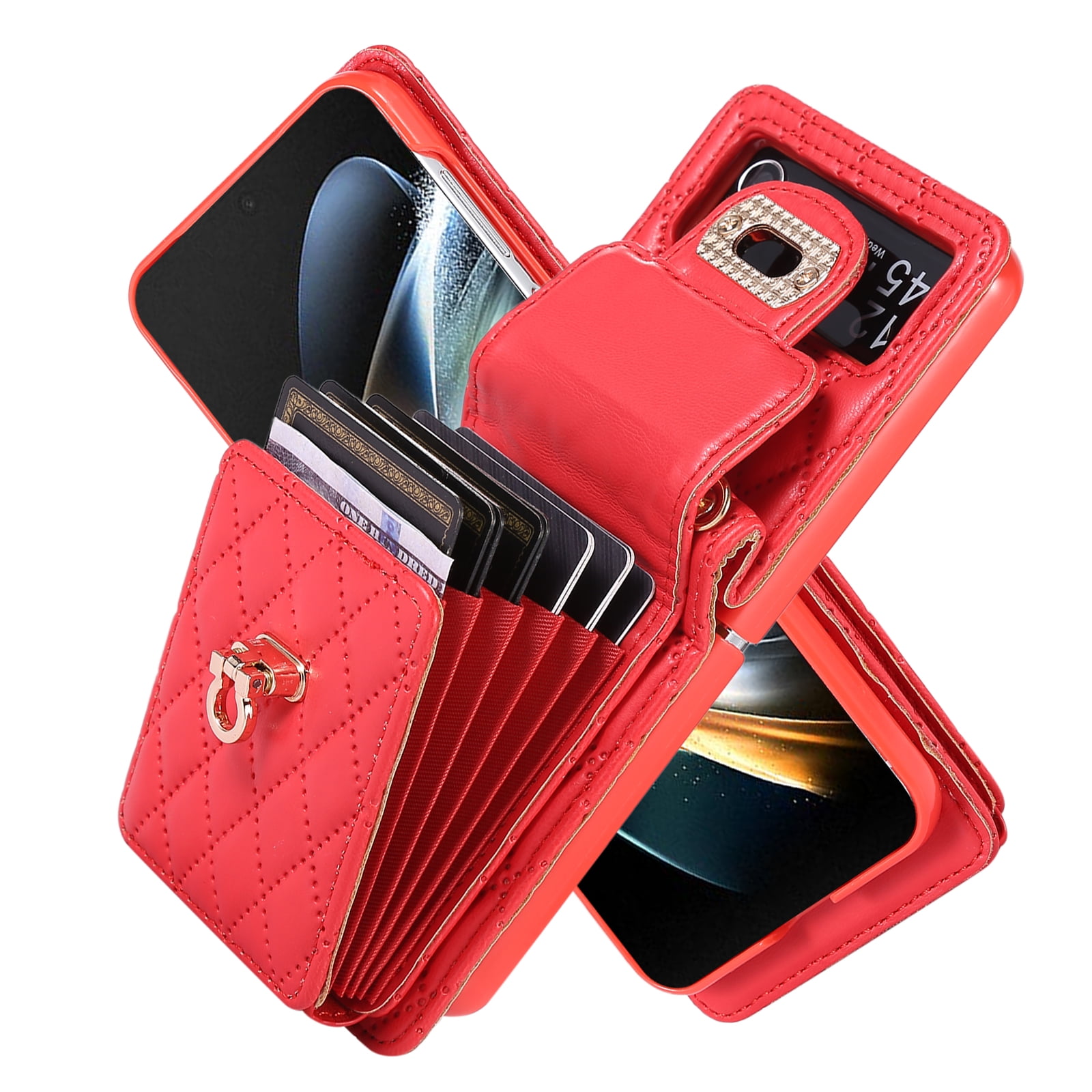 Dteck Crossbody Wallet Case for Samsung Galaxy Z Flip 4, Z Flip4 5G ...