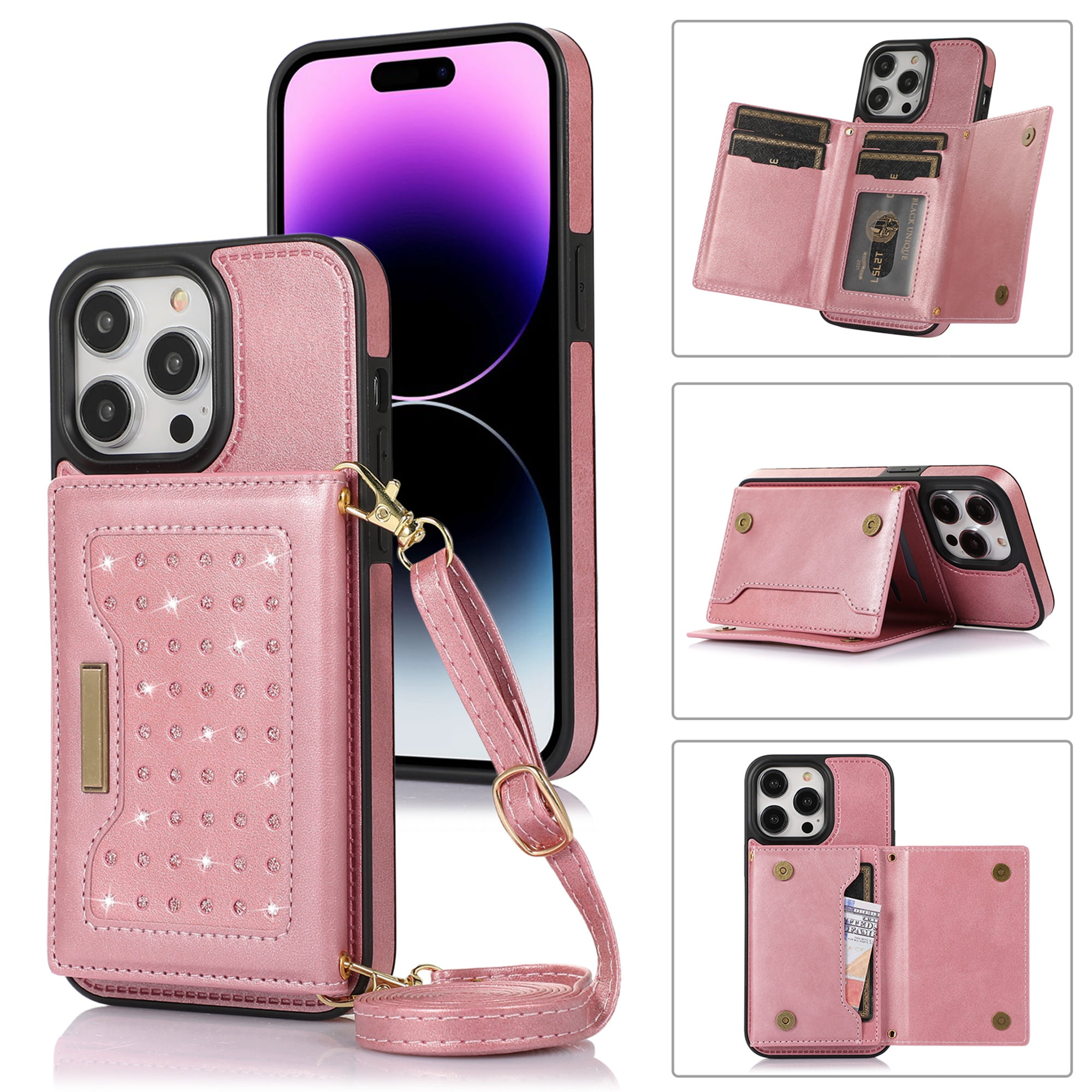 Dteck Crossbody Wallet Case for iPhone 11 Pro Max with RFID Blocking Card Slot Holder,Magnetic ...