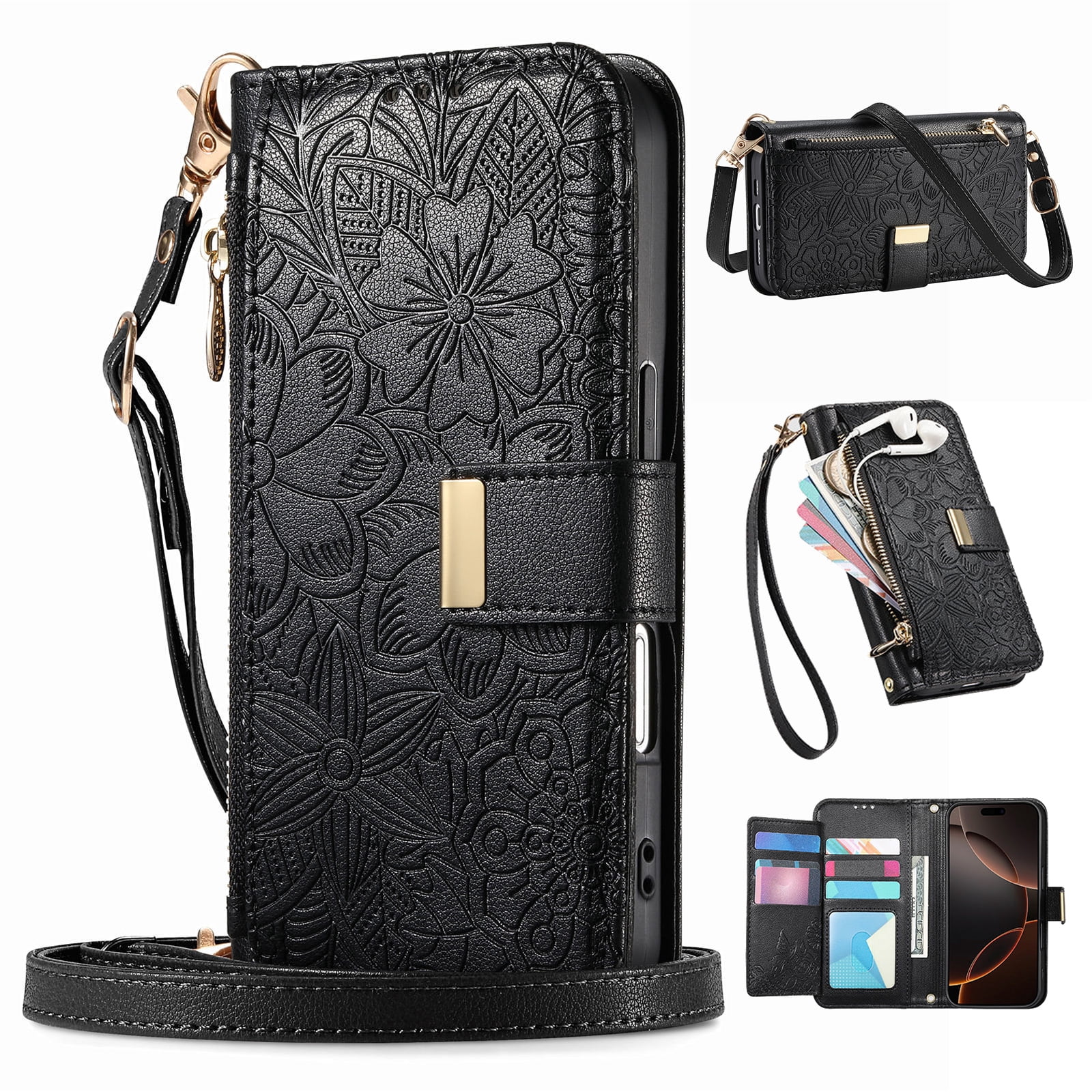 Dteck Crossbody Wallet Case for iPhone Air with Card Holder, Soft ...