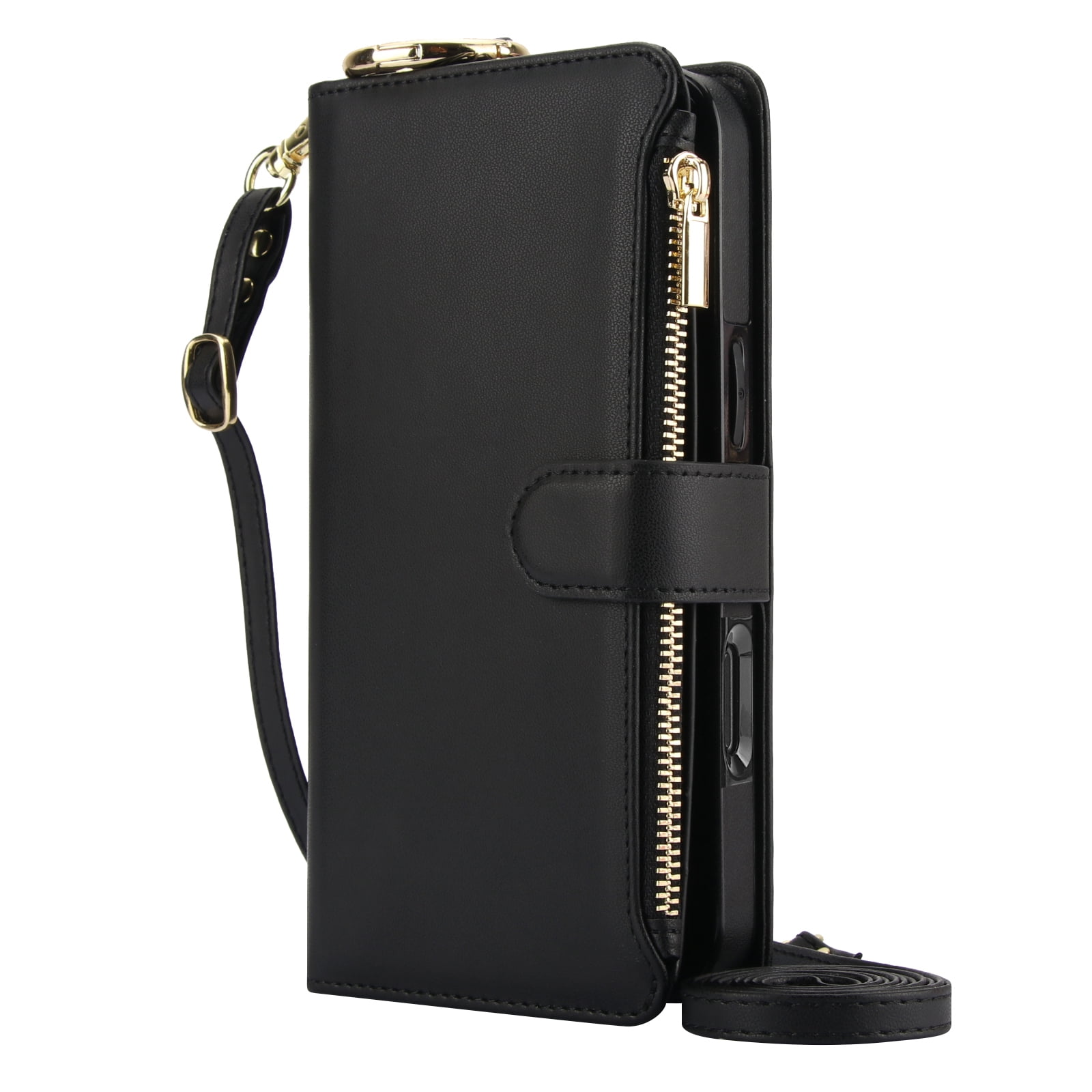 Dteck Crossbody Wallet Case for iPhone 17 Pro Max, Soft PU Leather Case ...