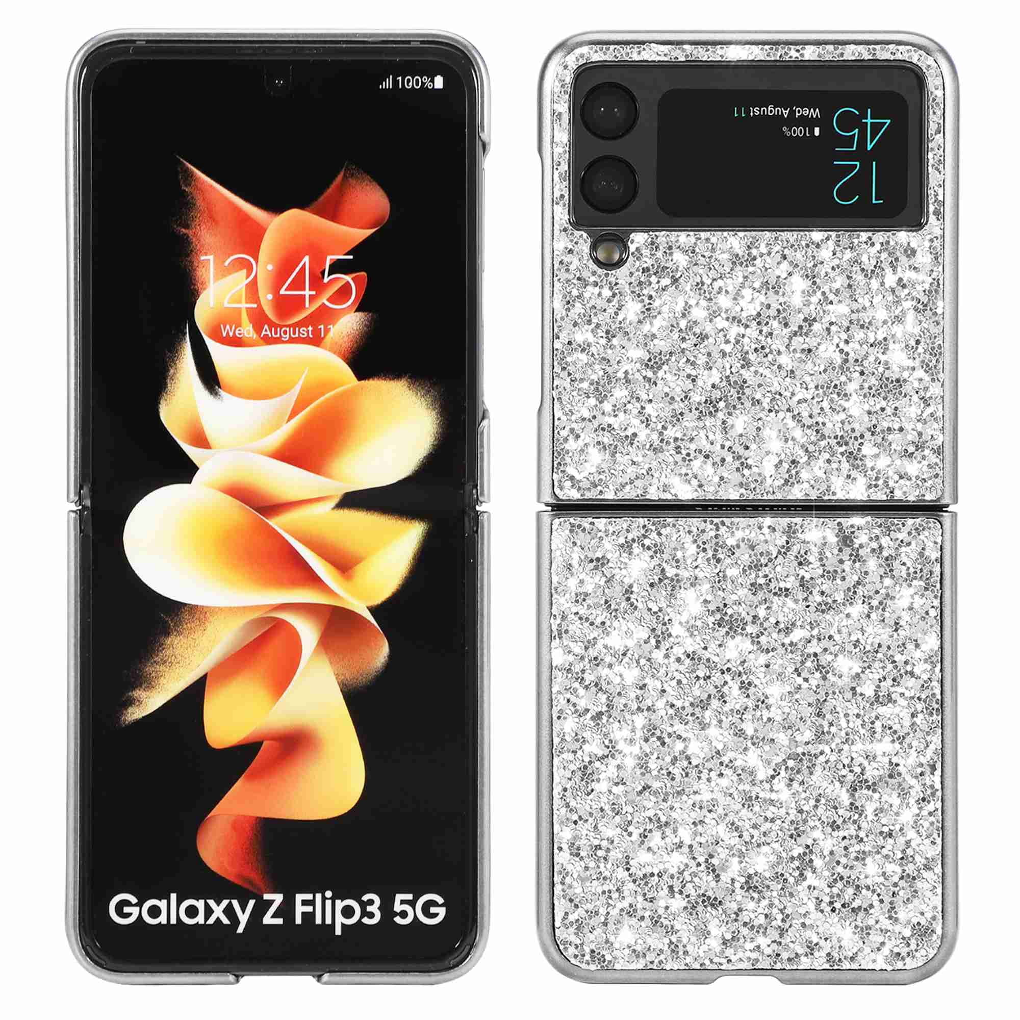 Dteck Crystal Glitter Compatible with Samsung Galaxy Z Flip 3 5G Case ...