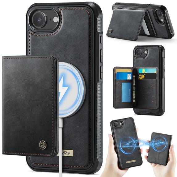 Dteck Detachable Magnetic Wallet Case for iPhone 16e/17e,Shockproof ...