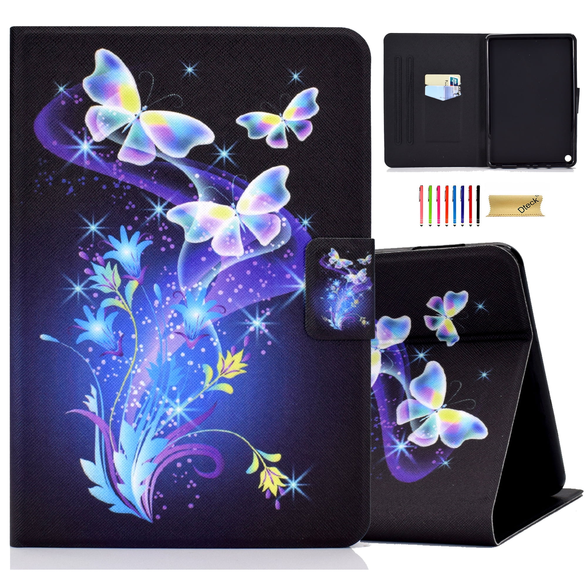 Dteck for Fire Max 11 Tablet Case, Cute Butterfly PU Leather Folio Flip ...