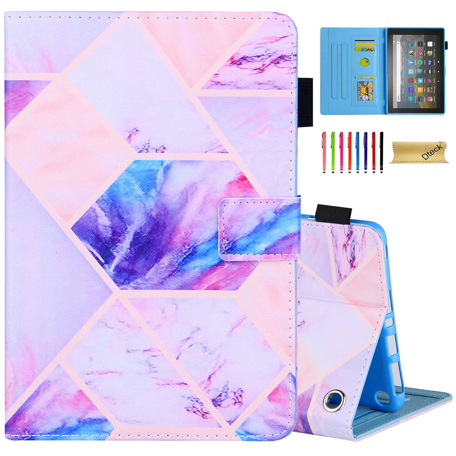 Dteck for Fire Max 11 Tablet Case - Cute PU Leather Folio Stand Cover ...