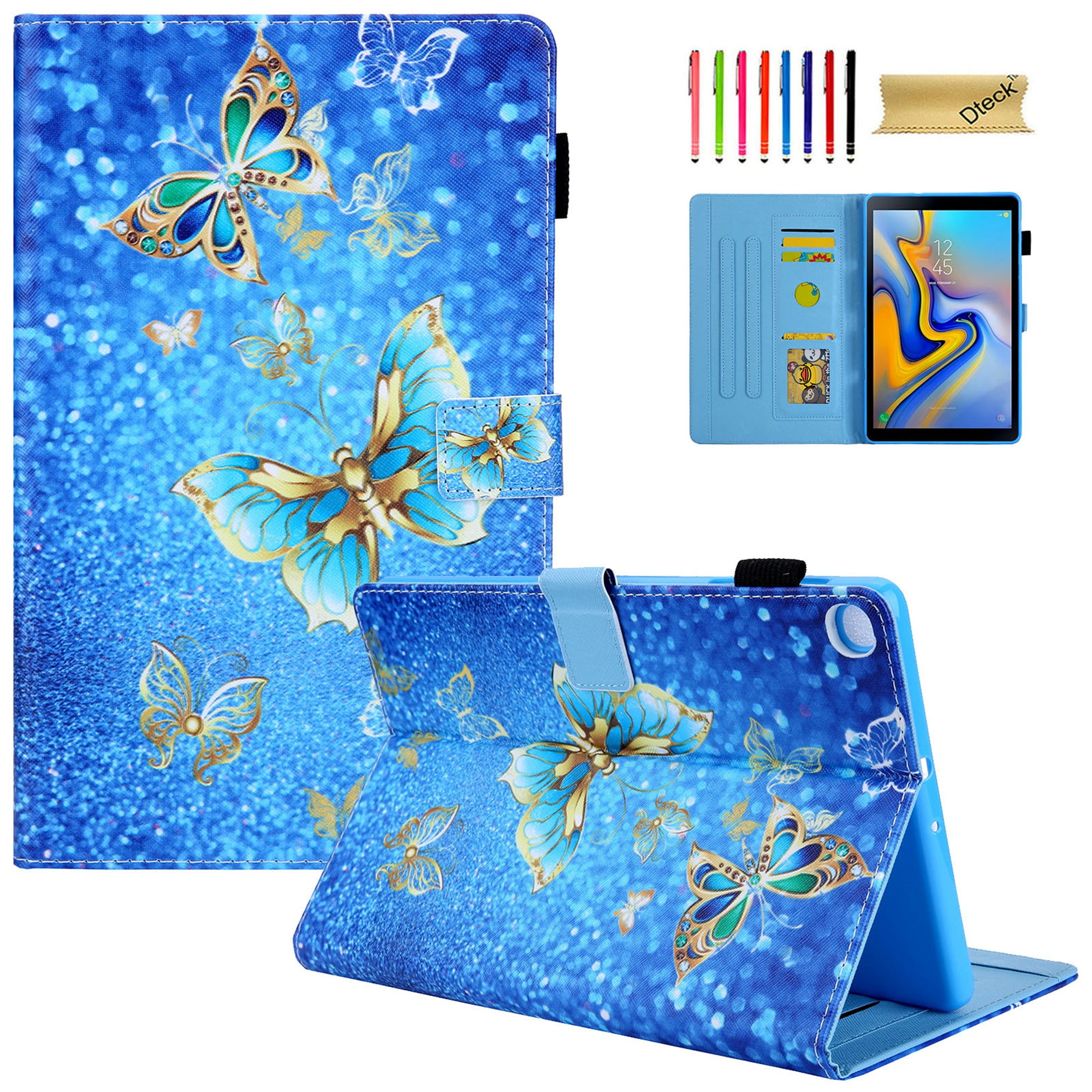 Dteck Flip Case for Galaxy Tab A 10.1 inch 2019, PU Leather Stand Cover ...