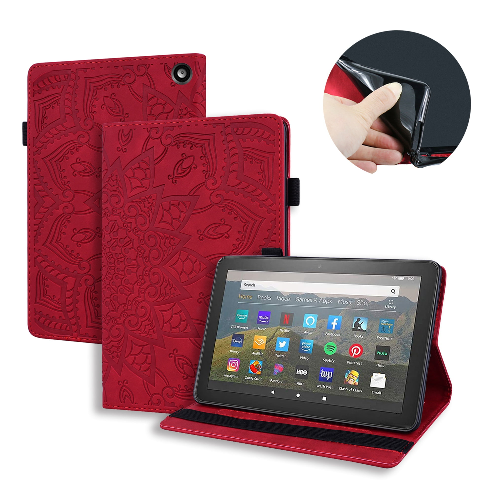 Dteck Folio Case For Amazon Kindle Fire HD 8 (10th Generation) / HD 8 ...