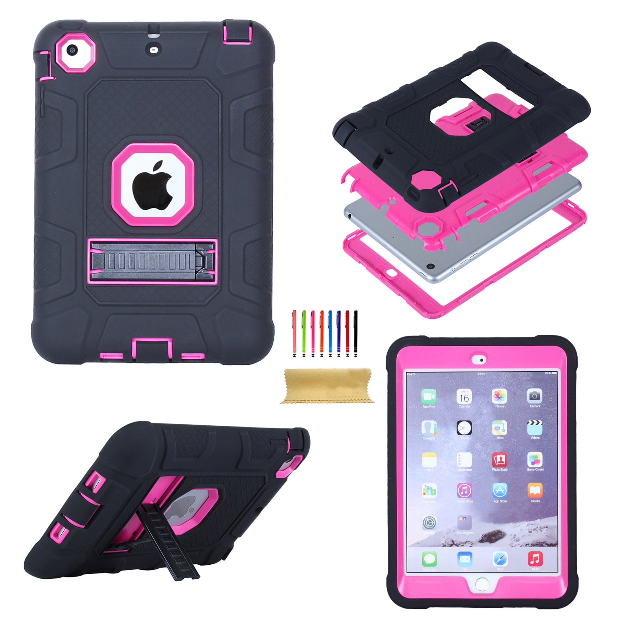 Dteck For iPad mini 1 2 3 Shockproof Protective Stand Heavy Hybrid ...