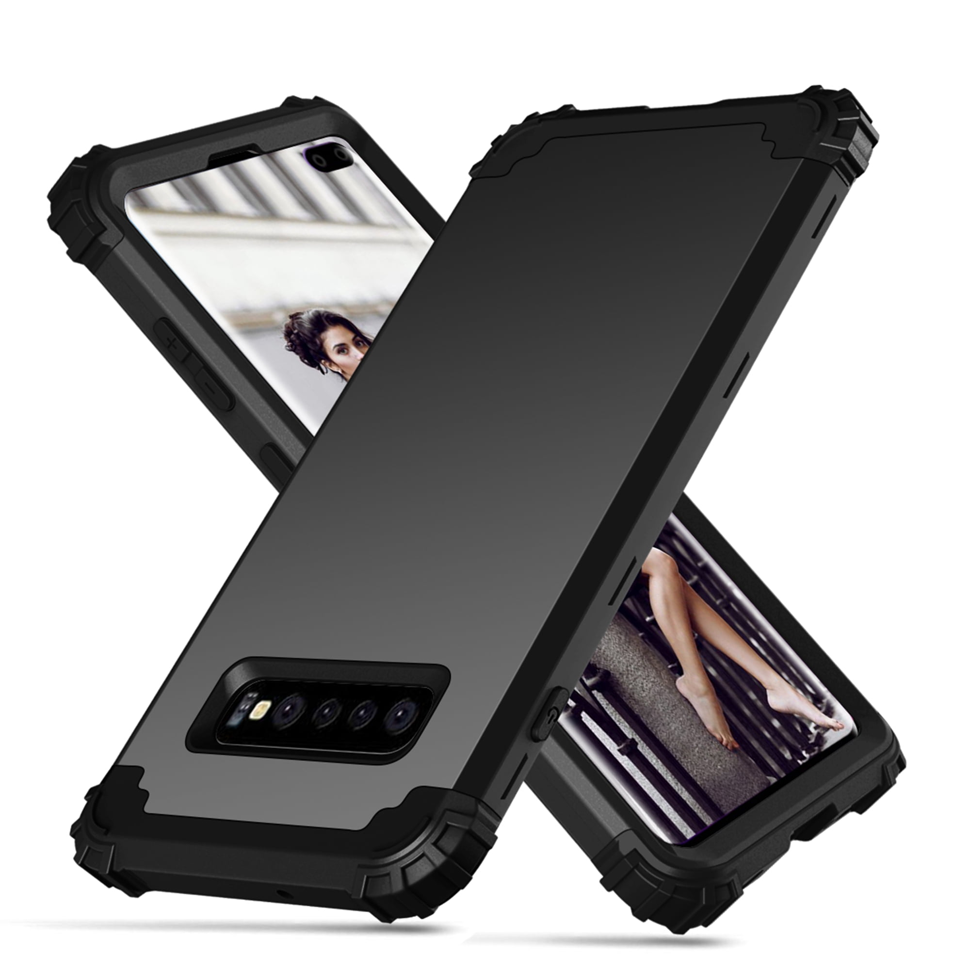 Dteck Galaxy S10 Plus Case, Dteck Heavy Dual Layer Rugged Shockproof ...