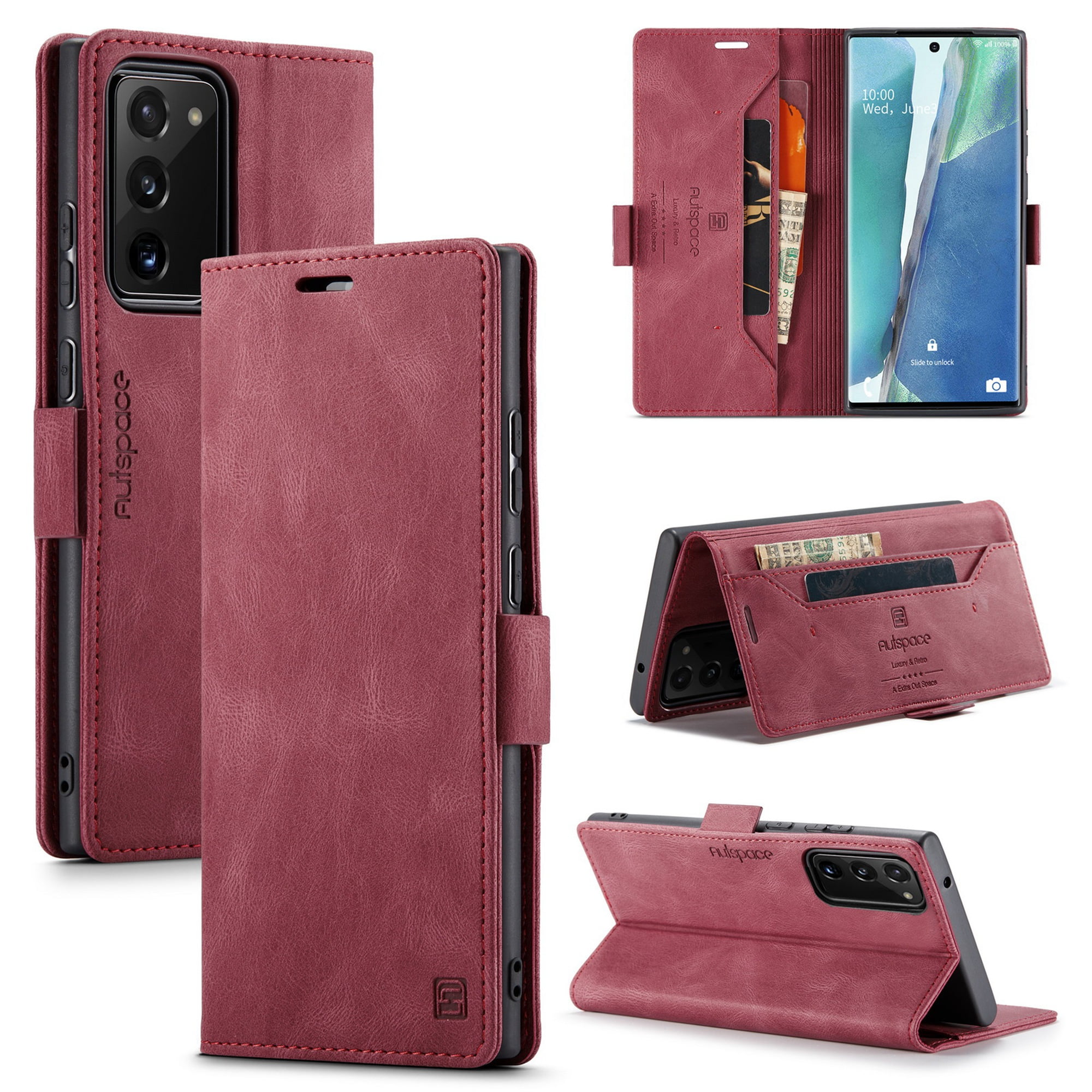 Dteck Galaxy S20 FE Wallet Case, Premium Leather Flip Wallet Case with RFID Blocking Card Slot ...