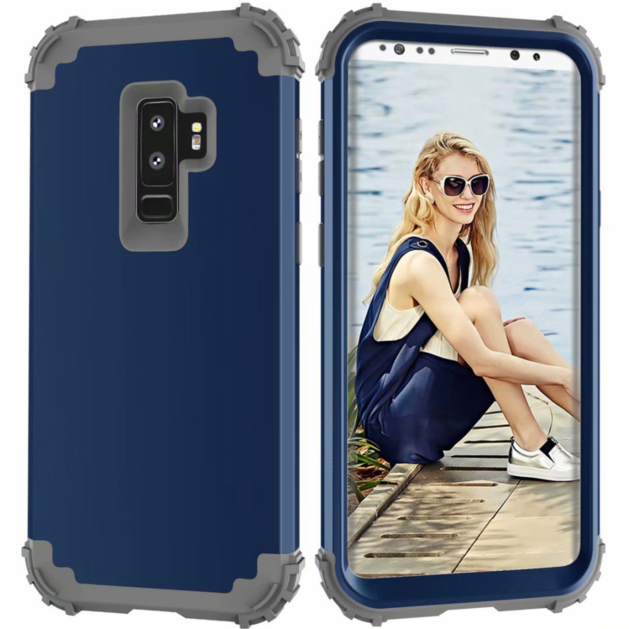 Dteck Galaxy S9 Plus Case, Dteck Heavy Dual Layer Rugged Shockproof ...