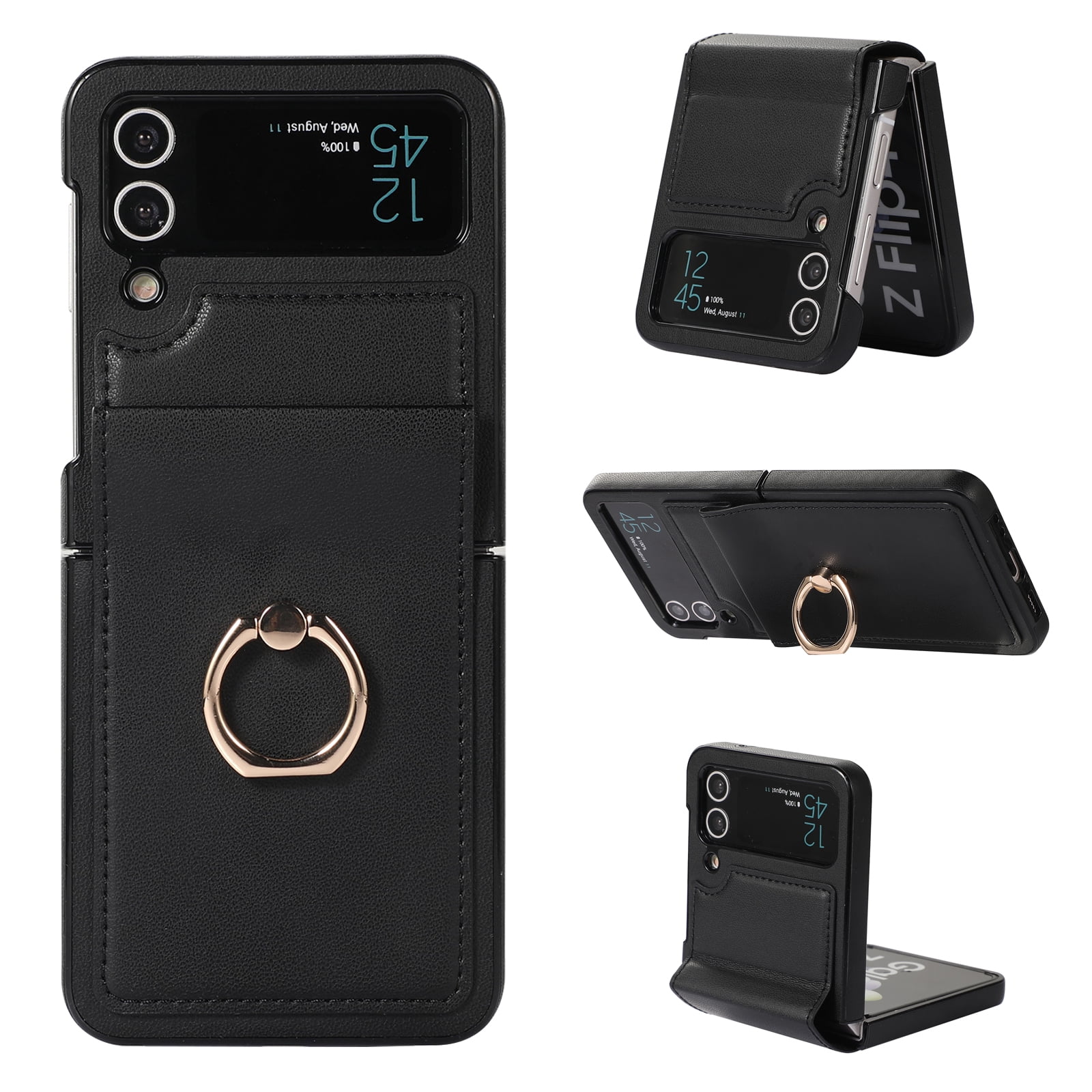 Dteck Galaxy Z Flip 4 5G Case with Magnetic Ring Hinge Protection Thin ...