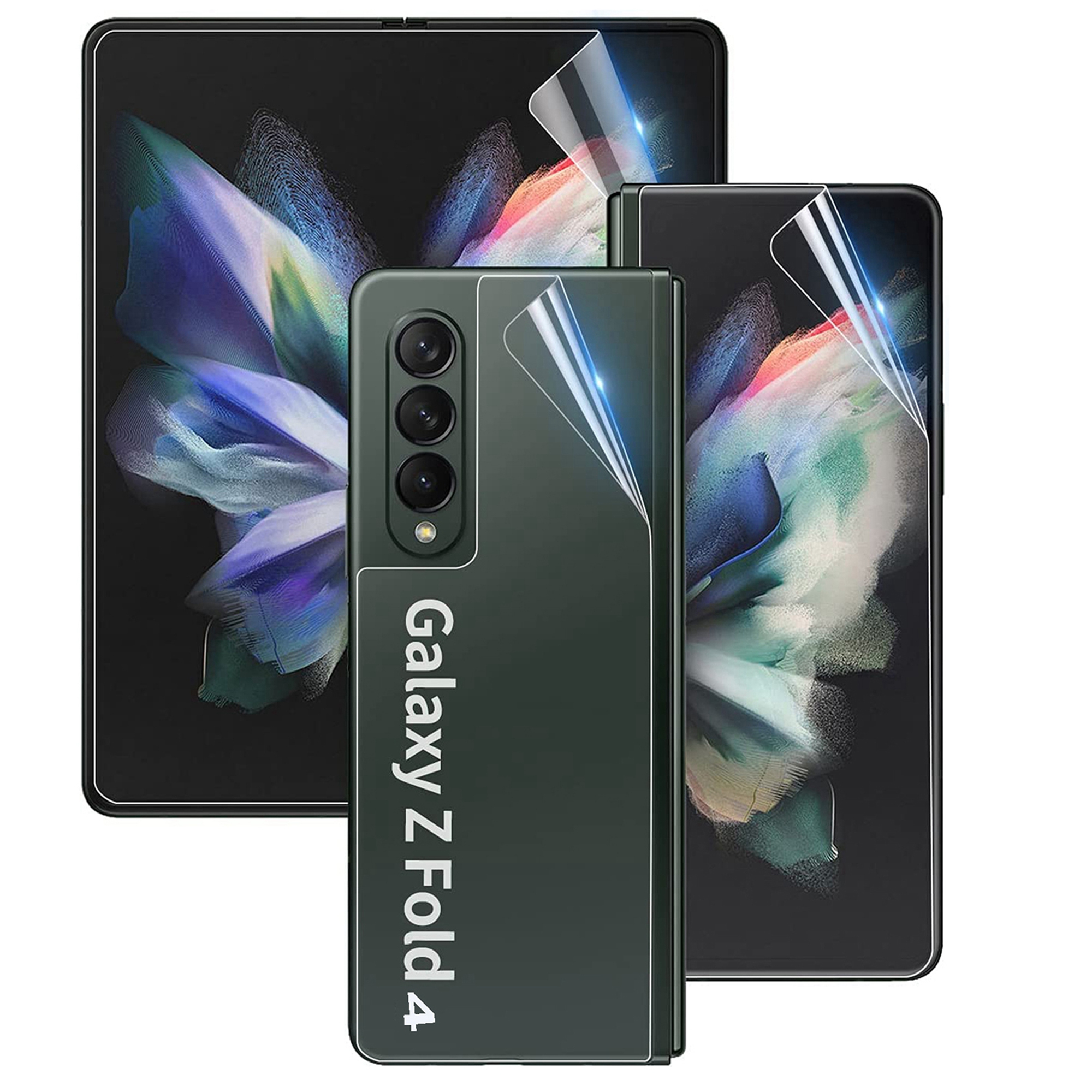 Dteck Galaxy Z Fold 4 Screen Protector, Full Covered Outer + Inner+ ...