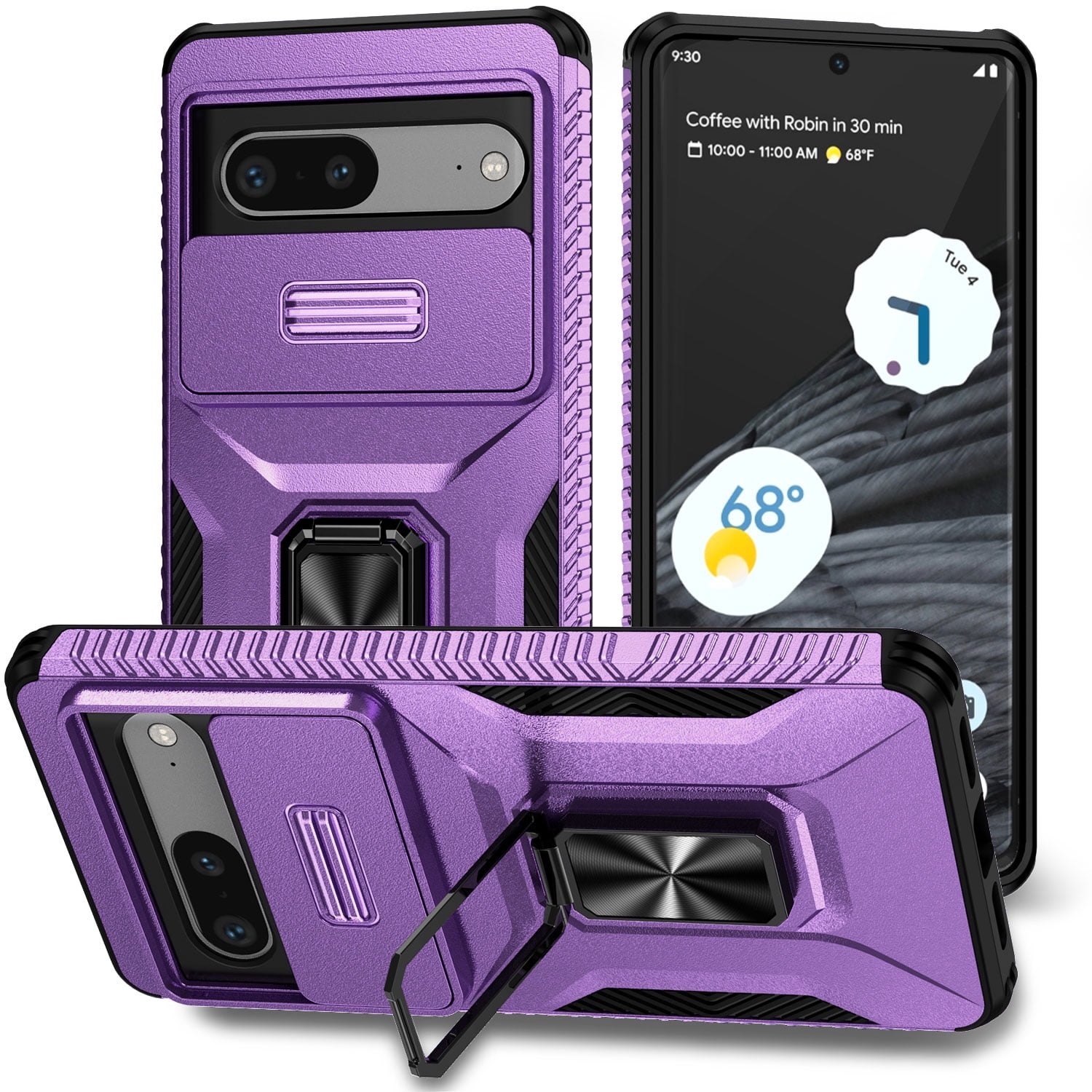 Dteck for Google Pixel 7 Case with Slide Camera Cover,Magnetic Rotated ...