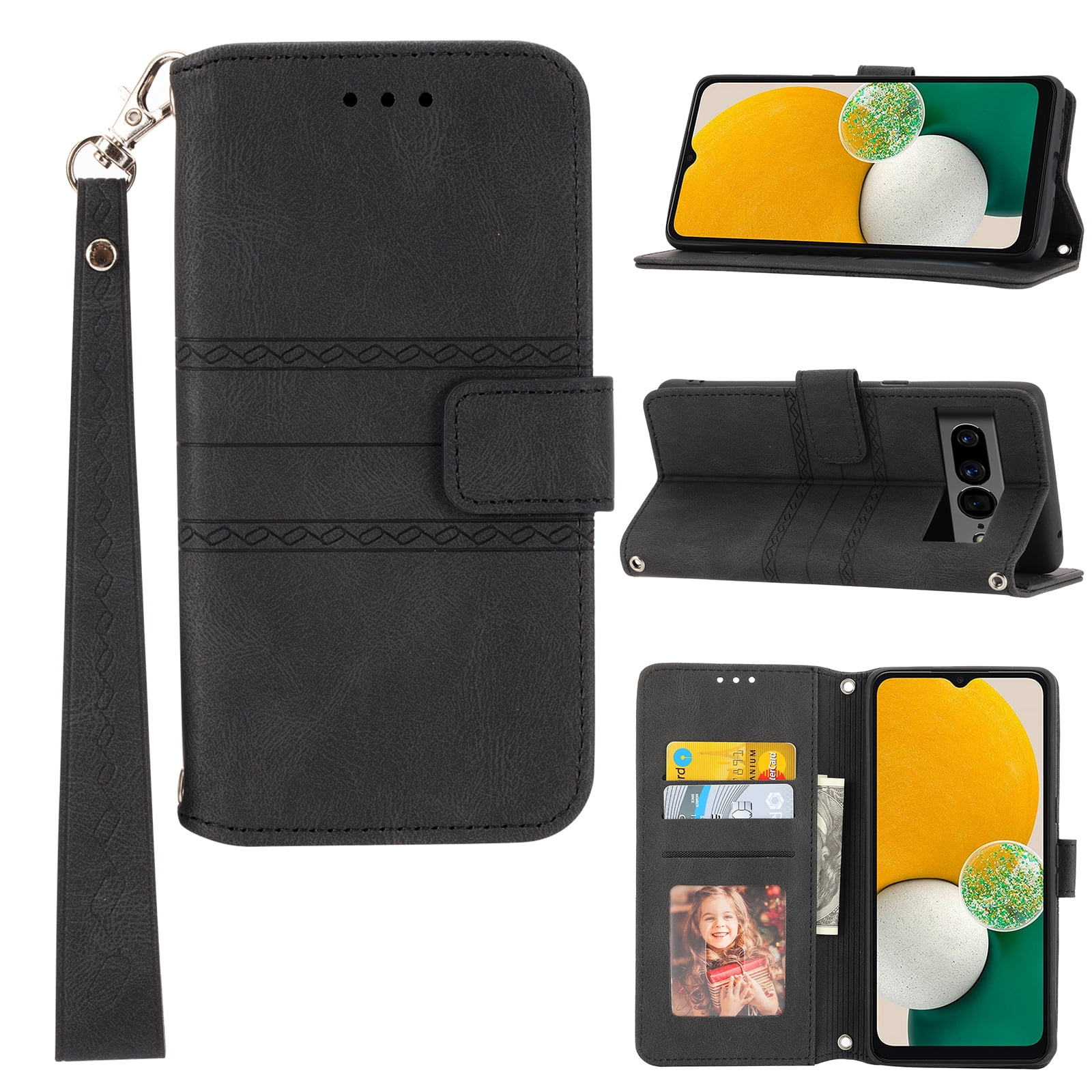 Dteck for Google Pixel 7 Pro Wallet Case, PU Leather Flip Case with ...