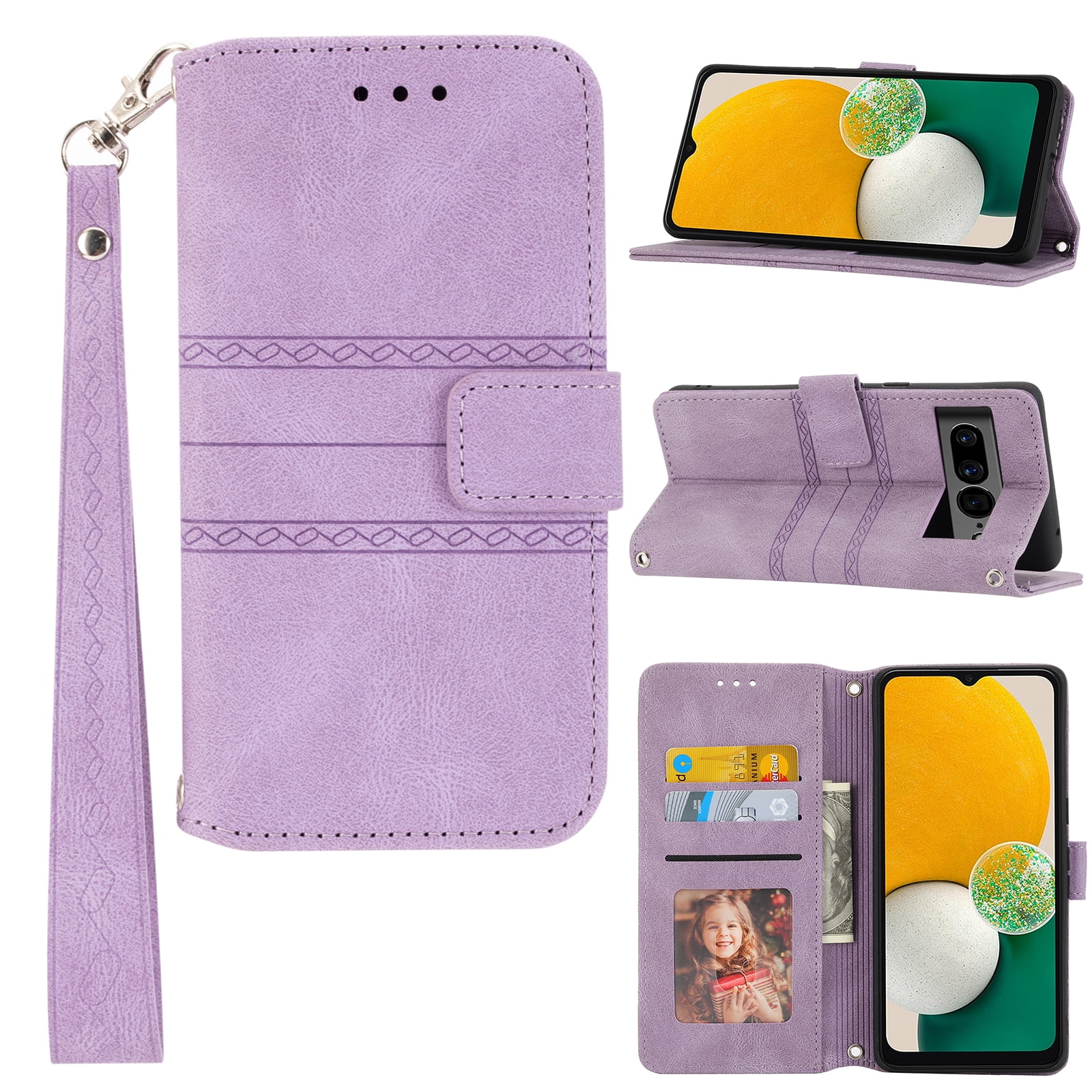 Dteck for Google Pixel 7 Pro Wallet Case, PU Leather Flip Case with ...