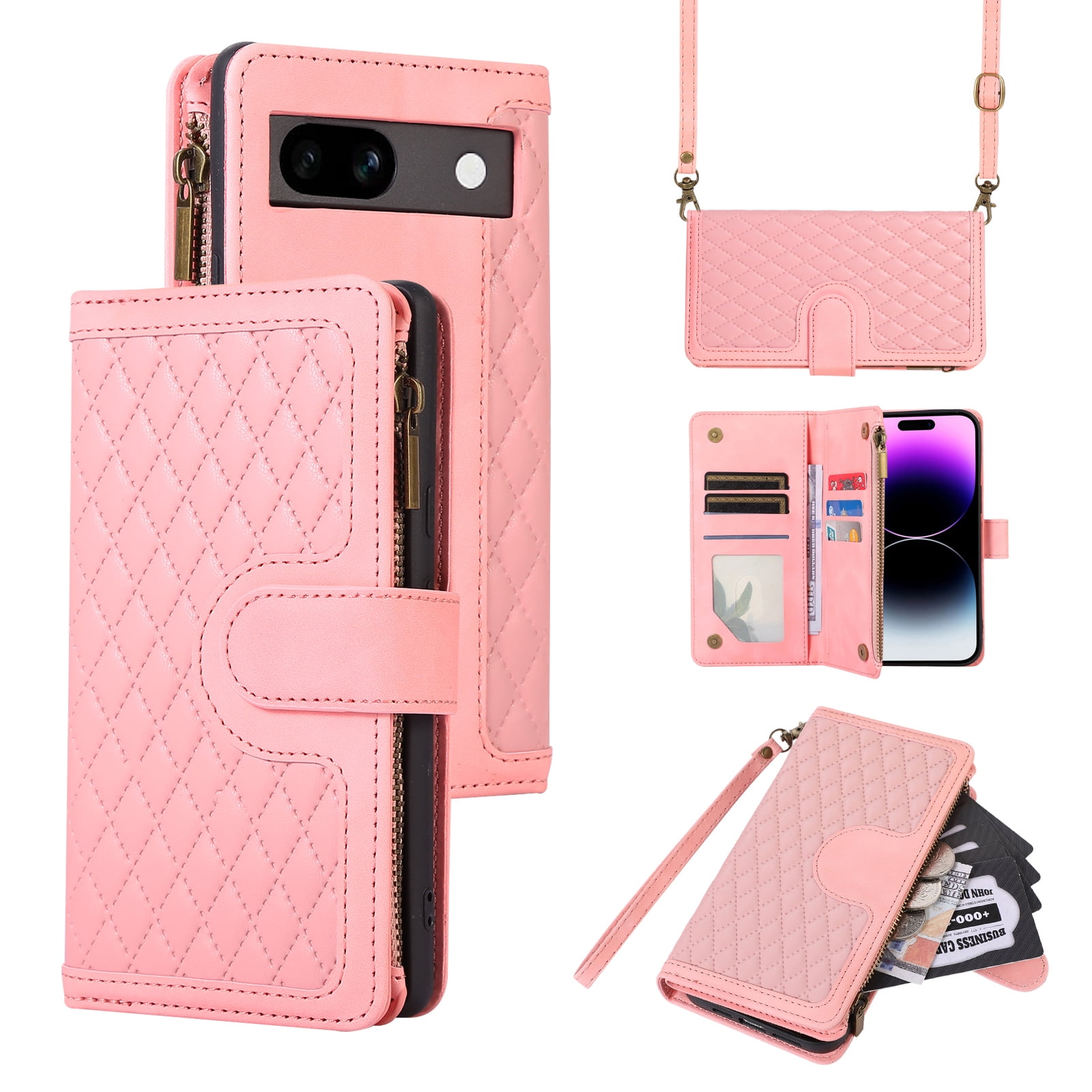 Dteck for Google Pixel 7A Case, iPhone XR Wallet Case with 9 Card Slots ...
