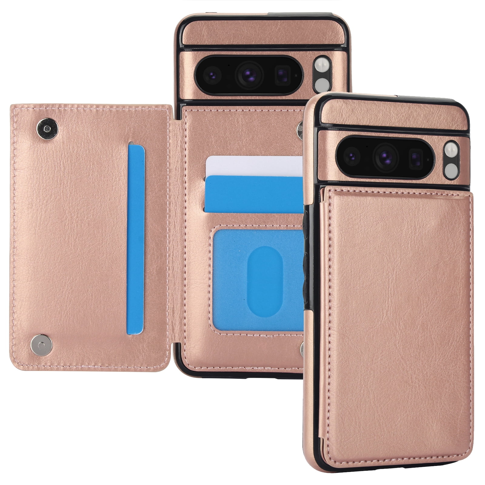 Dteck for Google Pixel 9 Pro Case with Card Holder,Magnetic Back Flip ...