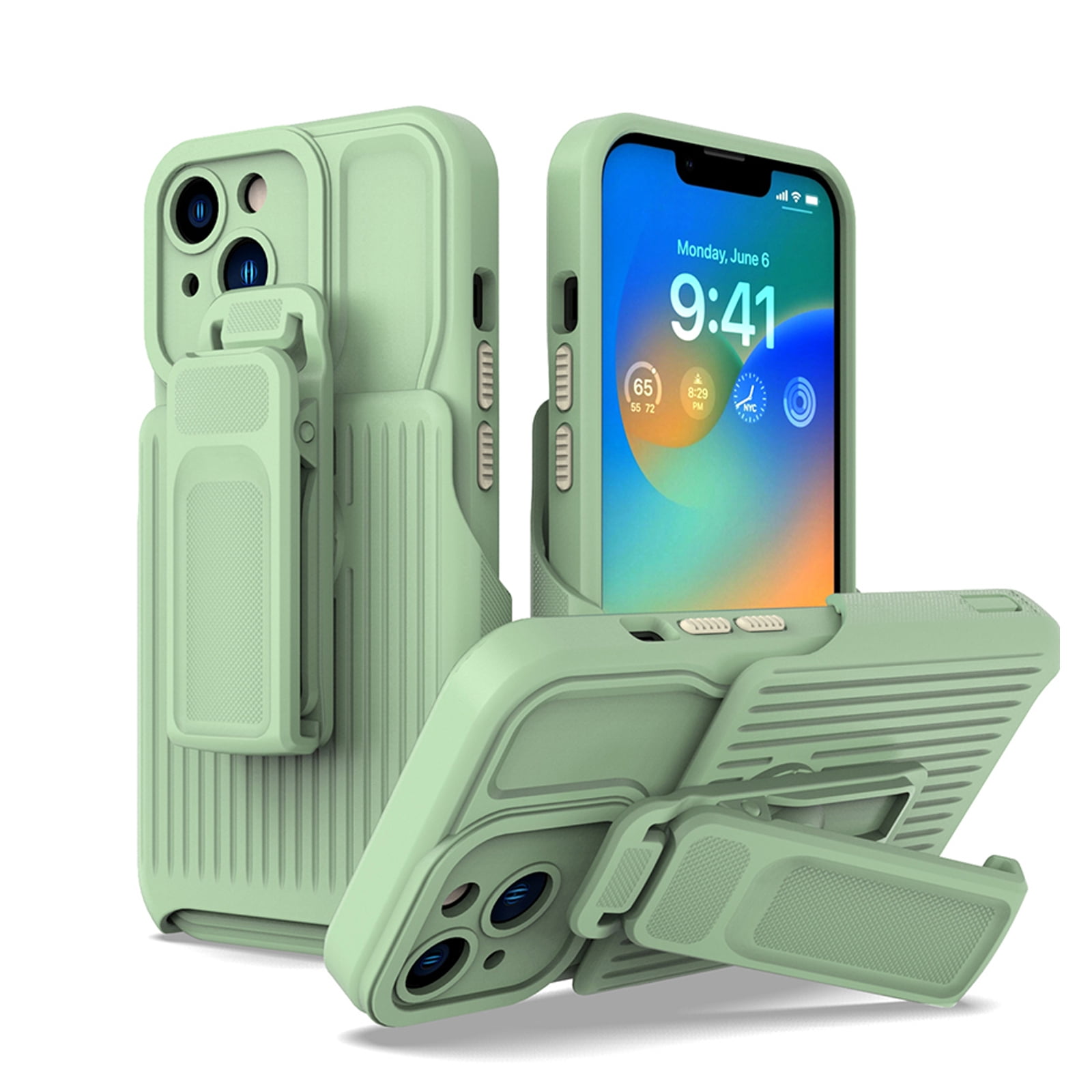 Dteck Heavy Duty Case for iPhone 13 Pro Rugged Case with 360° Rotating ...