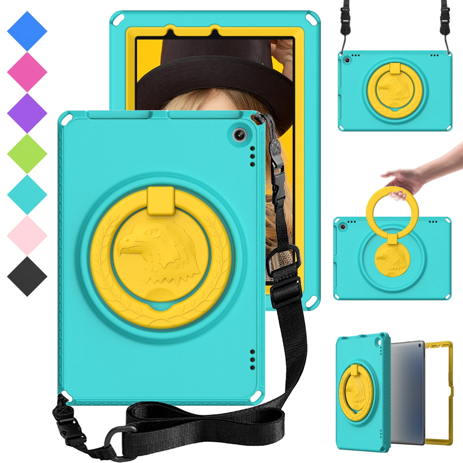 Dteck Kids Case for Kindle Fire HD 10 / HD 10 Plus 11th Gen 2021 with ...