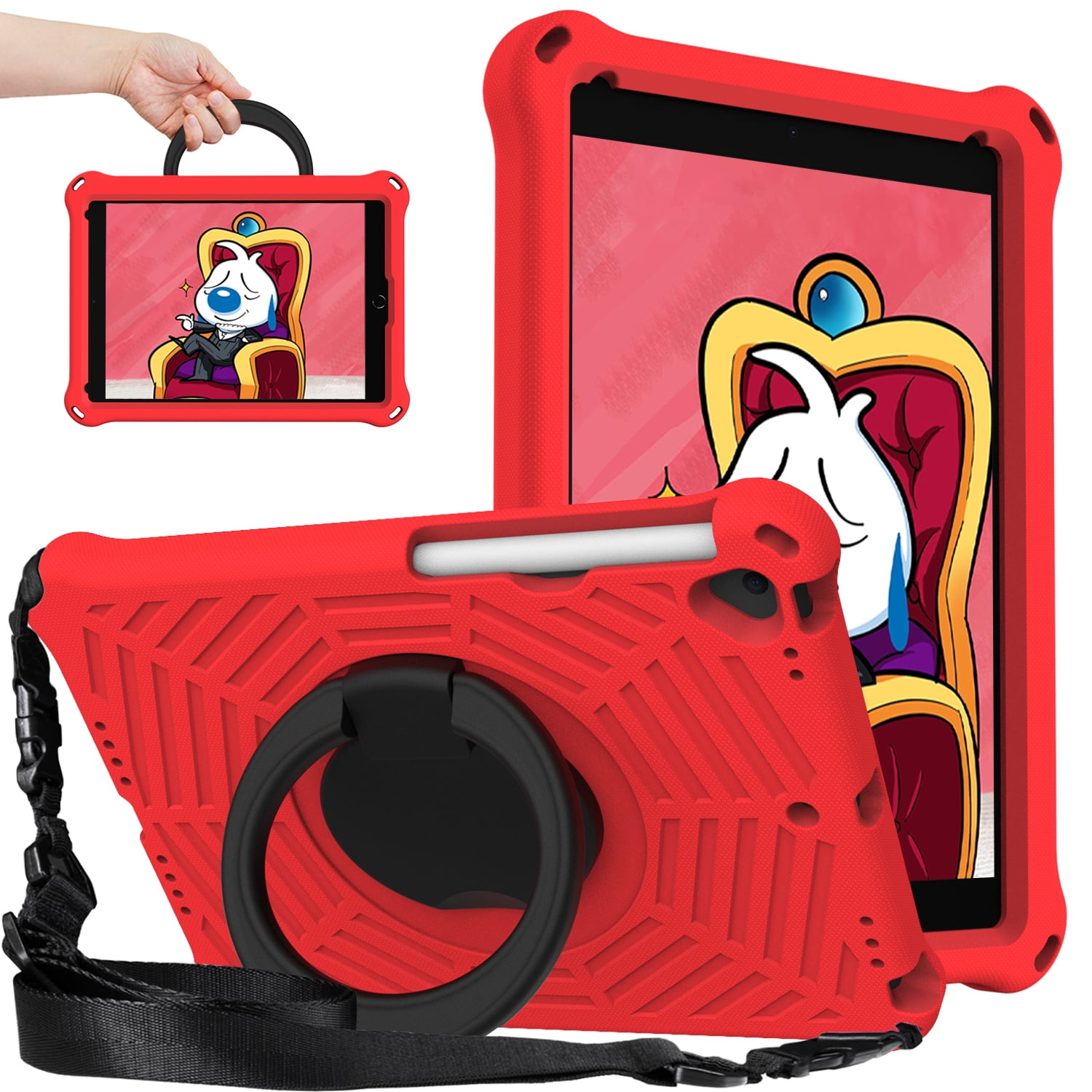 Dteck Kids Case for iPad 9th 8th 7th Generation 10.2 inch,Shockproof EVA Case 360° Rotating ...