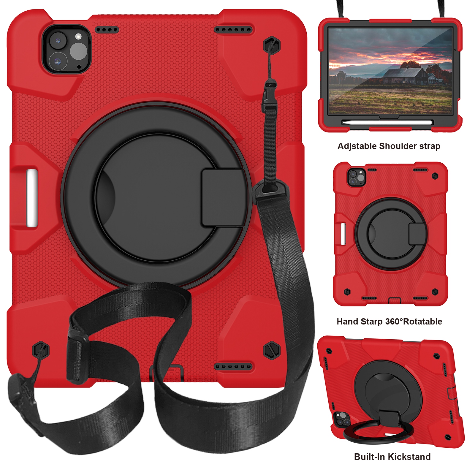 Dteck Kids Case for iPad Air 11 inch 2025/2024,Heavy Duty Silicone ...