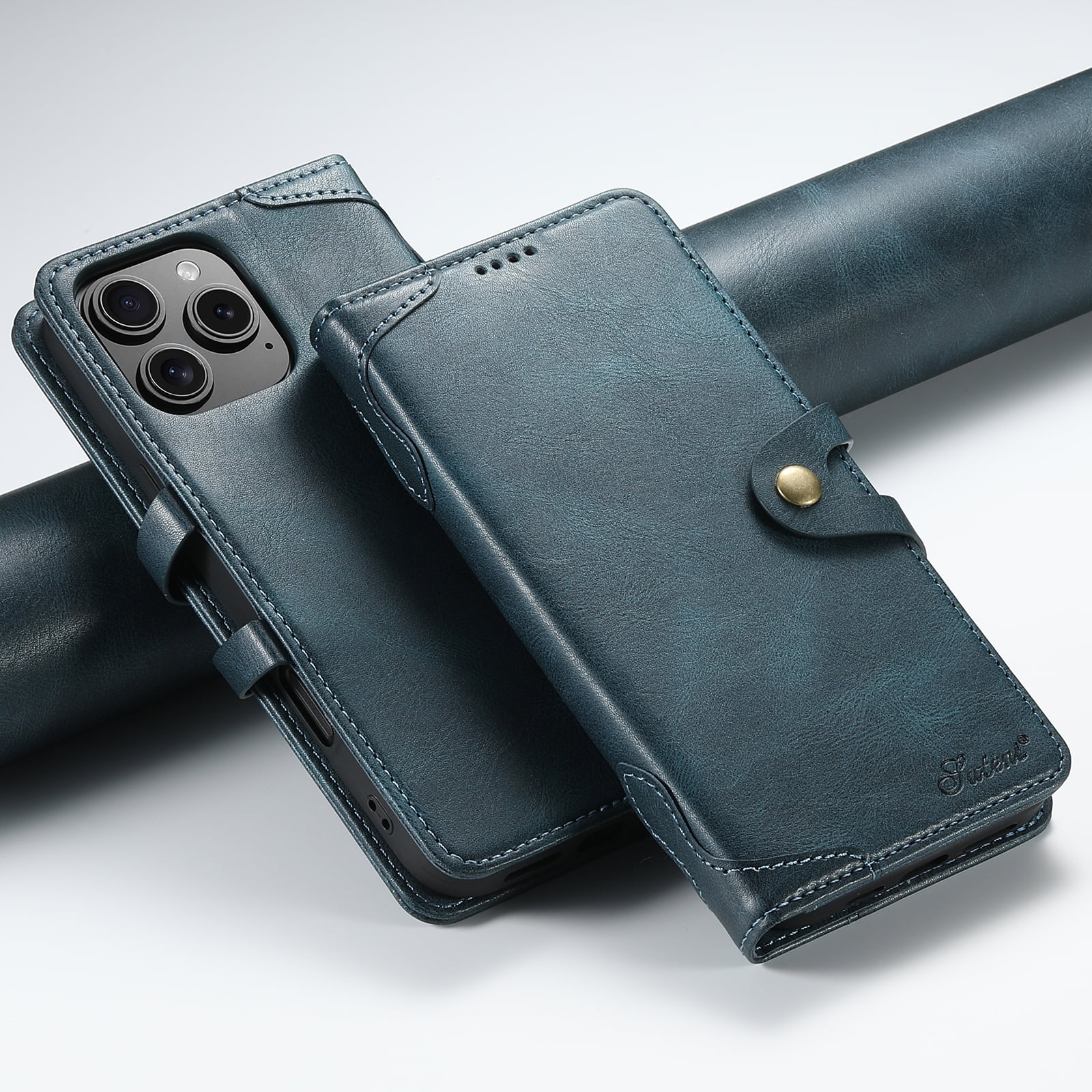 Dteck Leather Flip Case for iPhone 16 Pro, iPhone 16 Pro Case Wallet ...