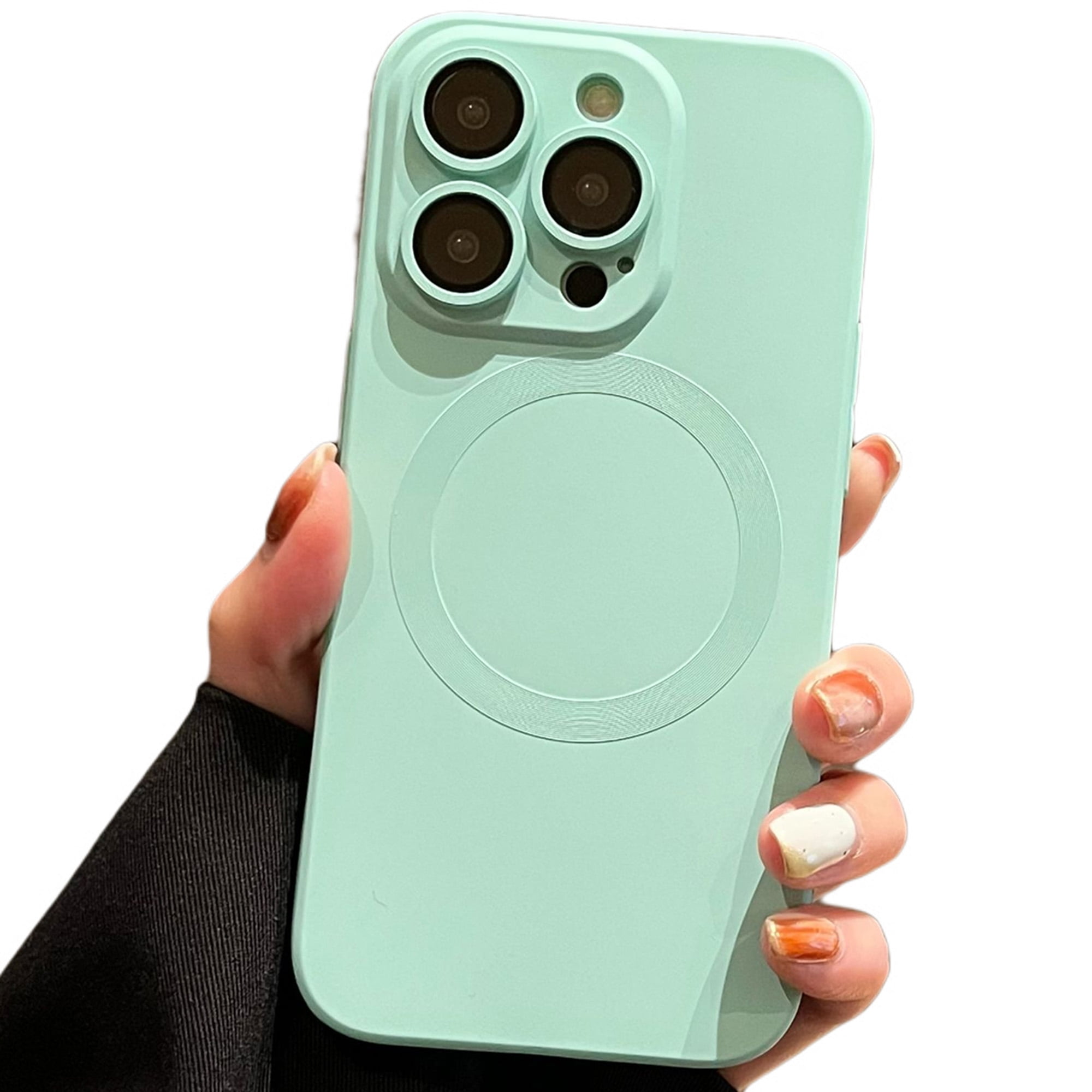 Dteck Liquid Silicone Case for iPhone 13 Pro Max, MagSafe Compatible, Upgraded Enhanced Camera ...