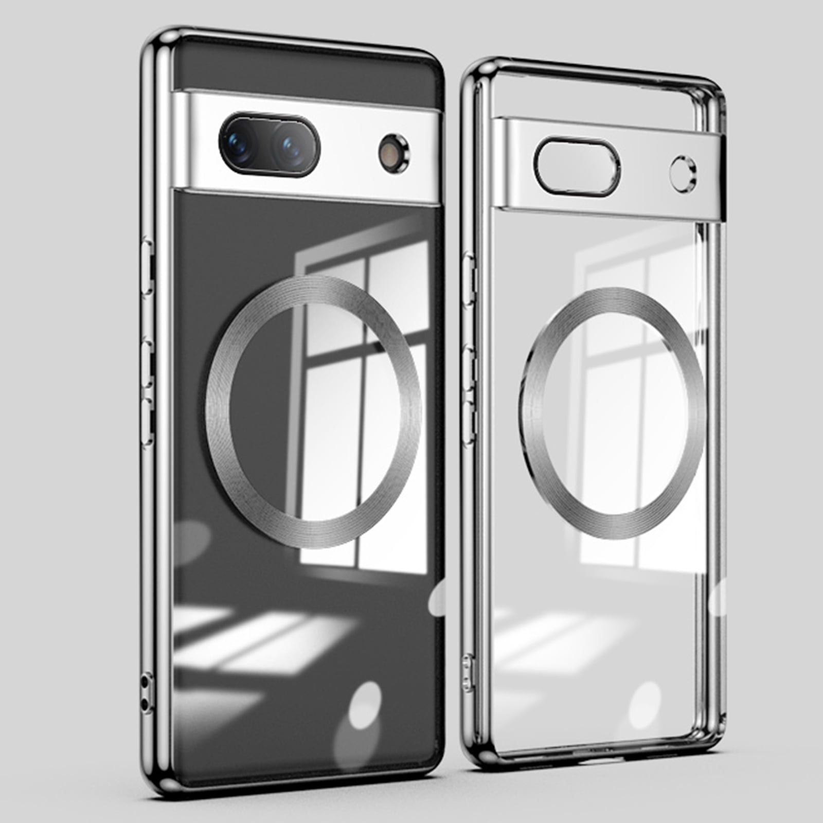 Dteck MagSafe Compatible Google Pixel 7A Case, Slim Plating TPU Bumper ...