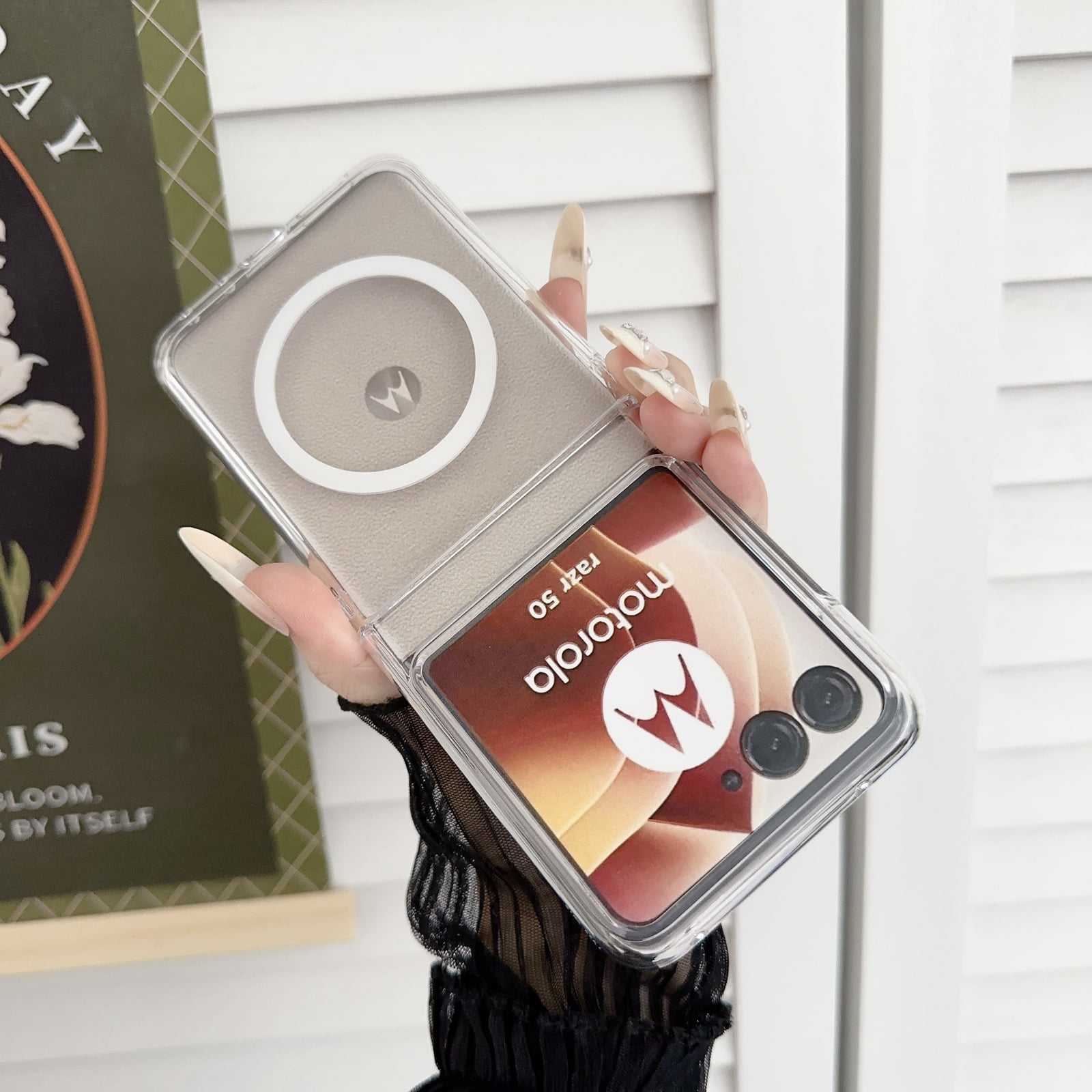 Dteck Magnetic Case for Motorola Razr 2024/2025,Shockproof Transparent Case Compatible with Mag ...