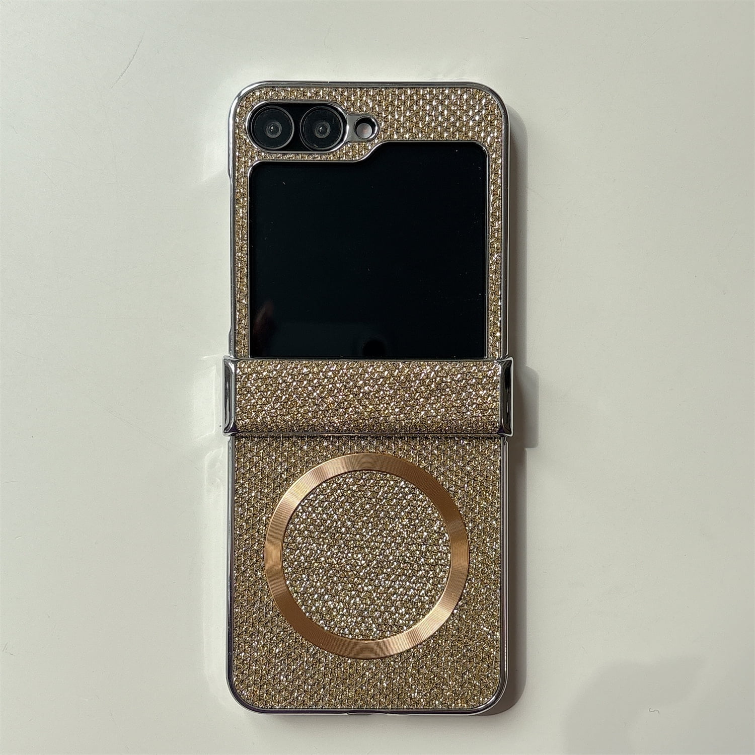 Dteck Magnetic Case for Samsung Galaxy Z Flip 7,Slim Bling Glitter ...