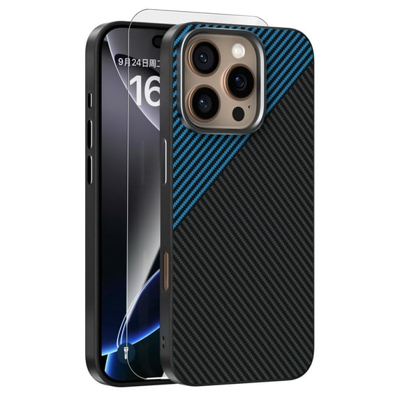 Dteck Magnetic Case with Tempered Glass Screen Protector for iPhone 13 ...