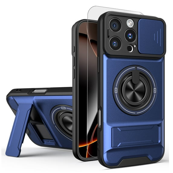 Dteck Magnetic Case with Tempered Glass Screen Protector for iPhone 13 ...