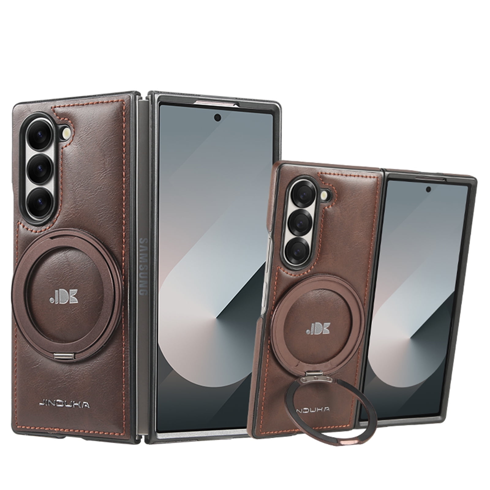 Dteck Magnetic Case for Samsung Galaxy Z Fold 7, Shockproof Premium PU ...