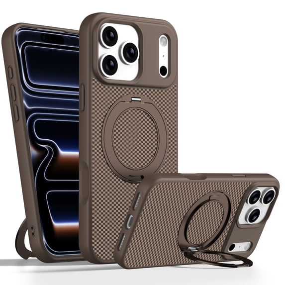 Dteck Magnetic Case for iPhone 17 Pro, Shockproof Matte PU Leather ...