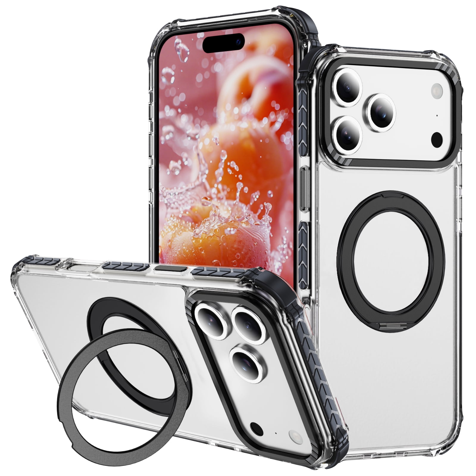 Dteck Magnetic Case for iPhone 17 Pro Shockproof TPU+PC Transparent ...