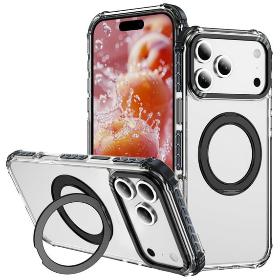 Dteck Magnetic Case for iPhone 17 Pro Shockproof TPU+PC Transparent ...