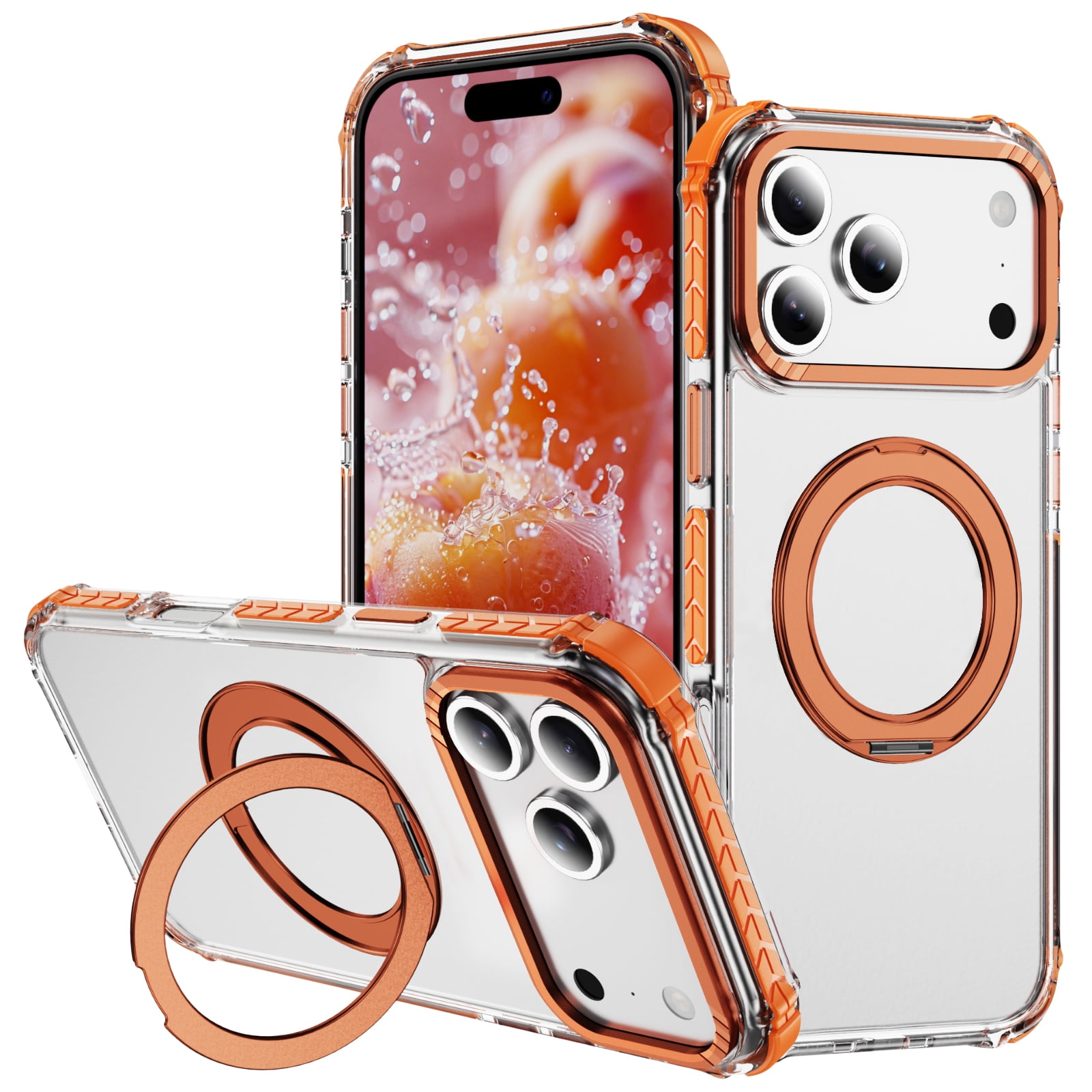 Dteck Magnetic Case for iPhone 17 Pro Shockproof TPU+PC Transparent ...