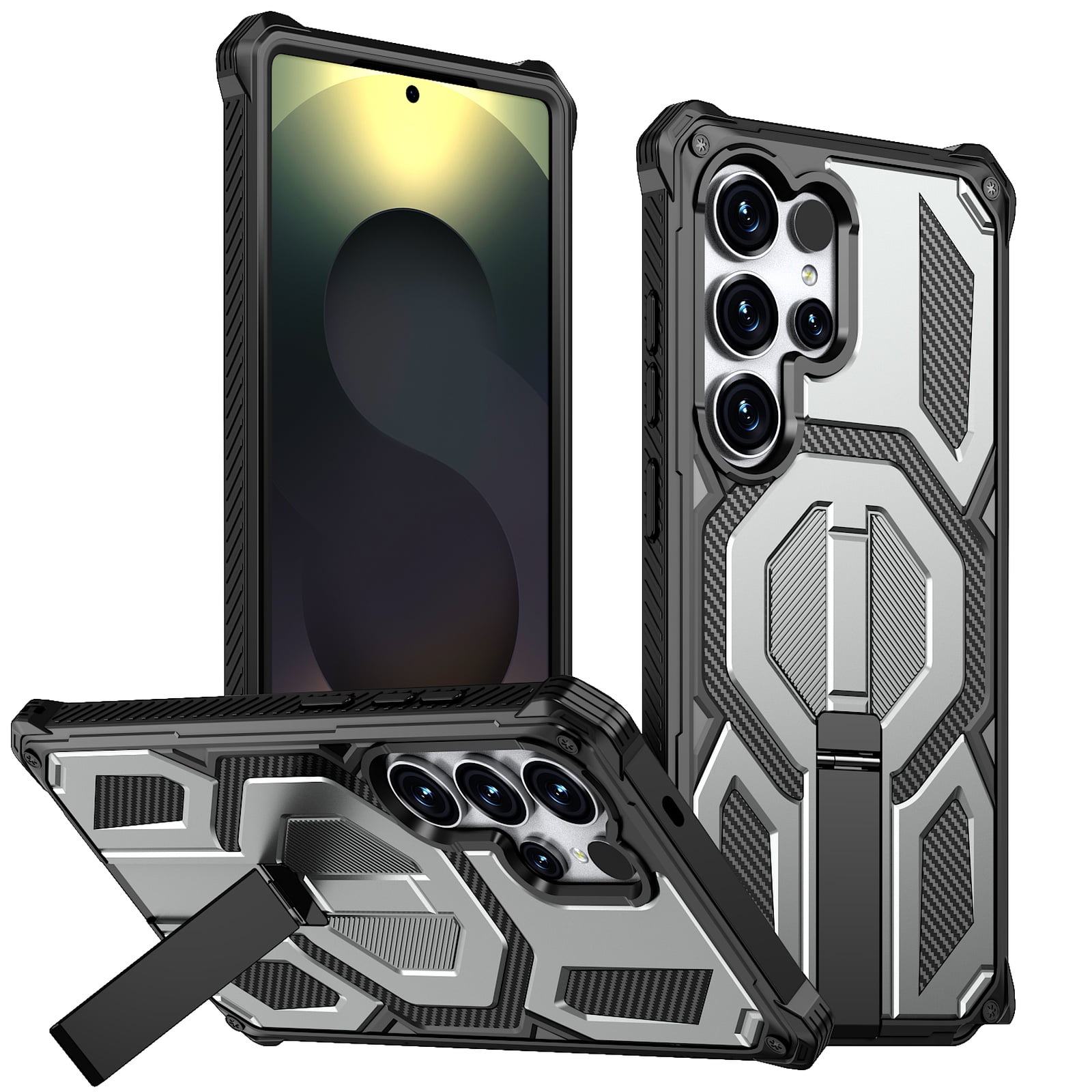 Dteck Magnetic Kickstand Phone Case for Samsung Galaxy S24, Shockproof ...