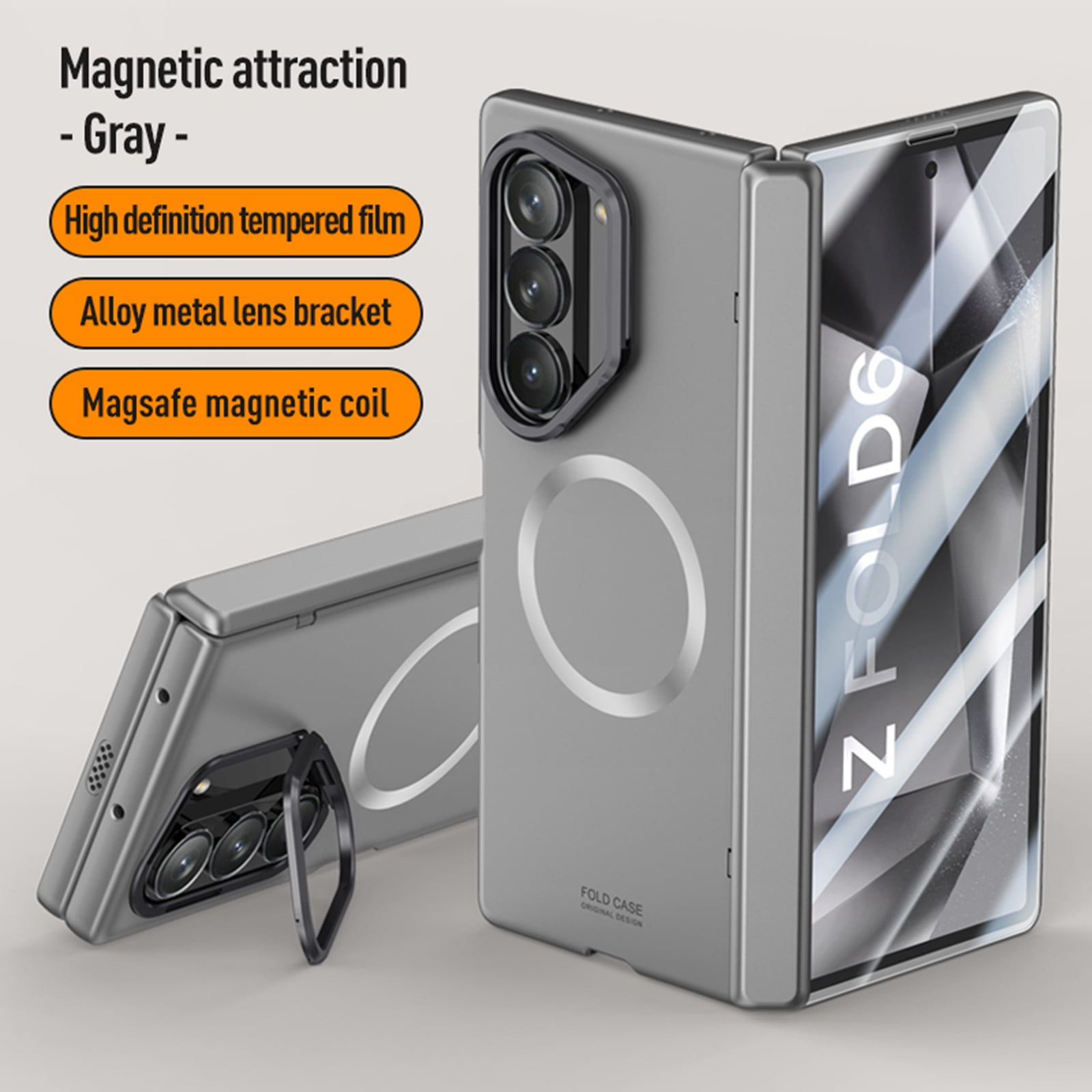 Dteck Magnetic Mag Safe Case for Samsun Galaxy Z Fold 6,Luxury PC Slim ...