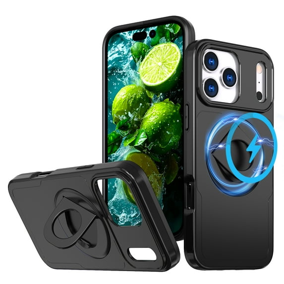 Dteck Magnetic Rotate Kickstand Case for iPhone 17 Pro Max, Shockproof ...