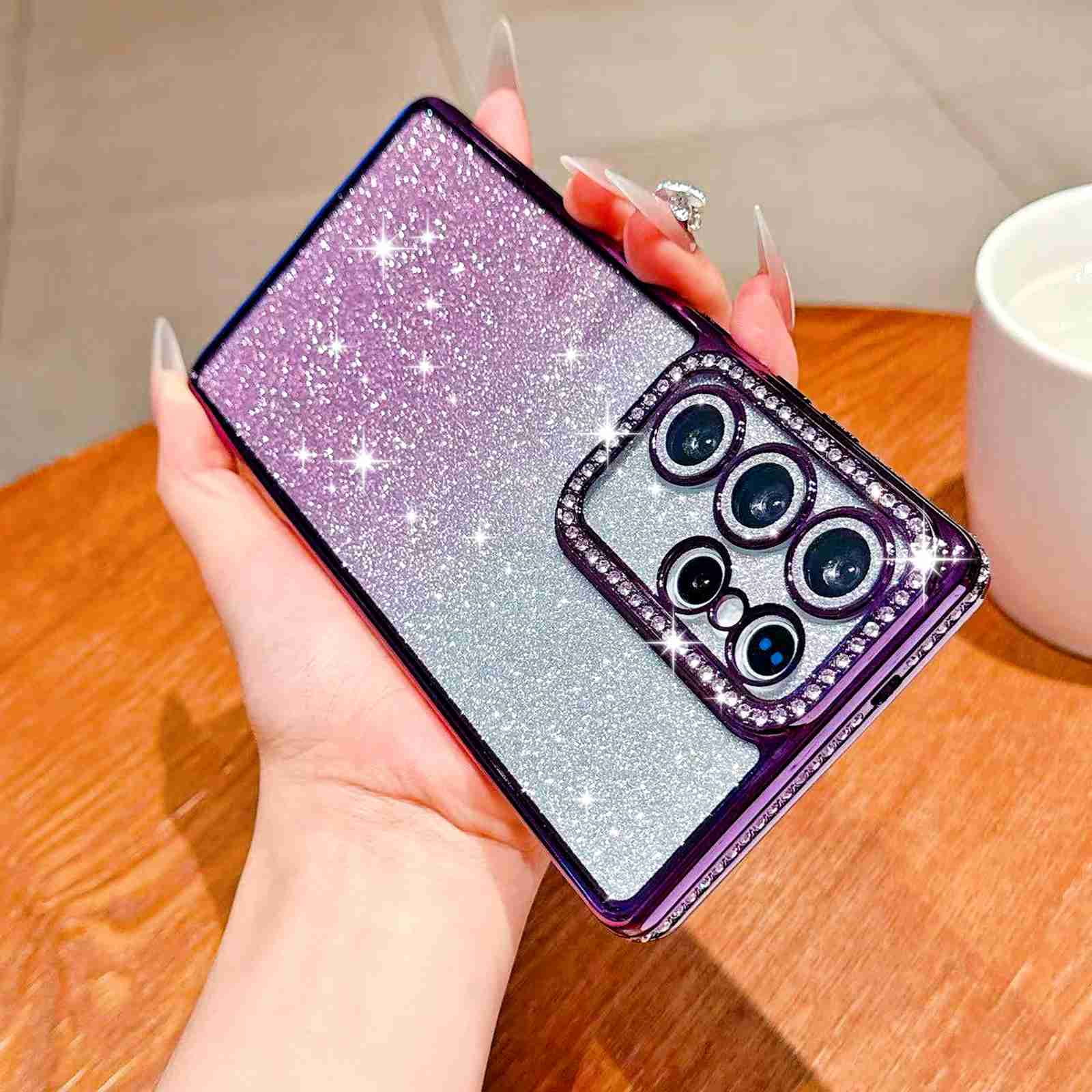 Dteck Magnetic for Samsung Galaxy S25 Plus Case, Shockproof Glitter ...