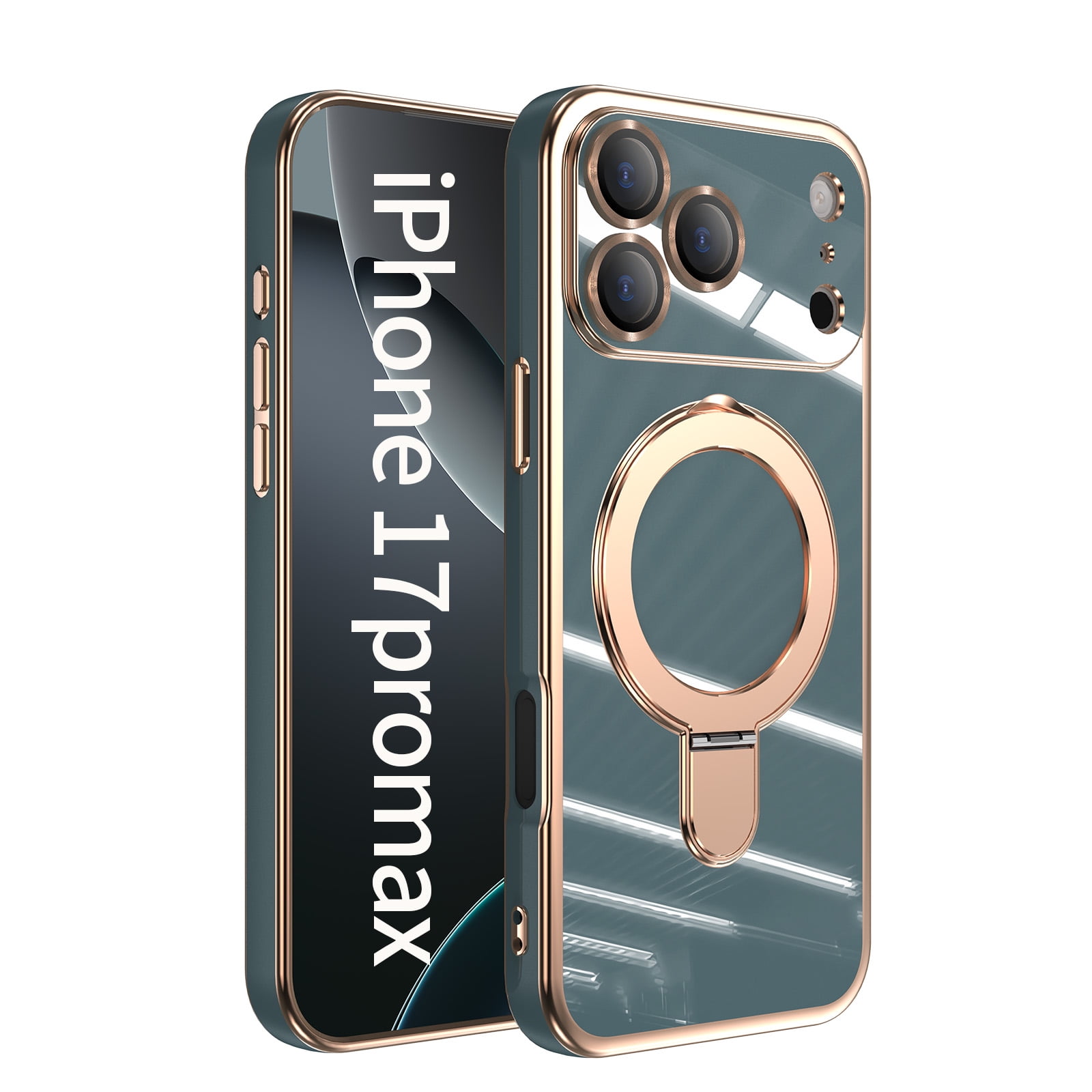 Dteck Magnetic Stand for iPhone 17 Pro Case, Plating Kickstand ...