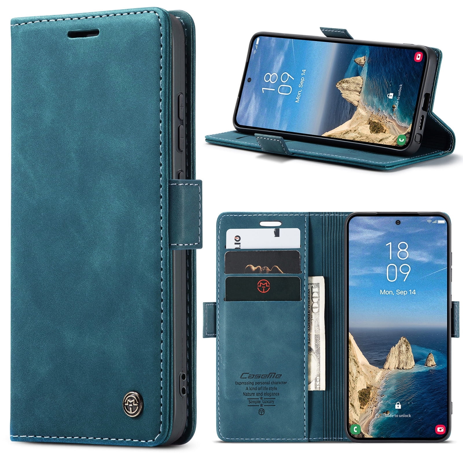 Dteck Magnetic Wallet Case for Samsung Galaxy S26, Shockproof Flip ...
