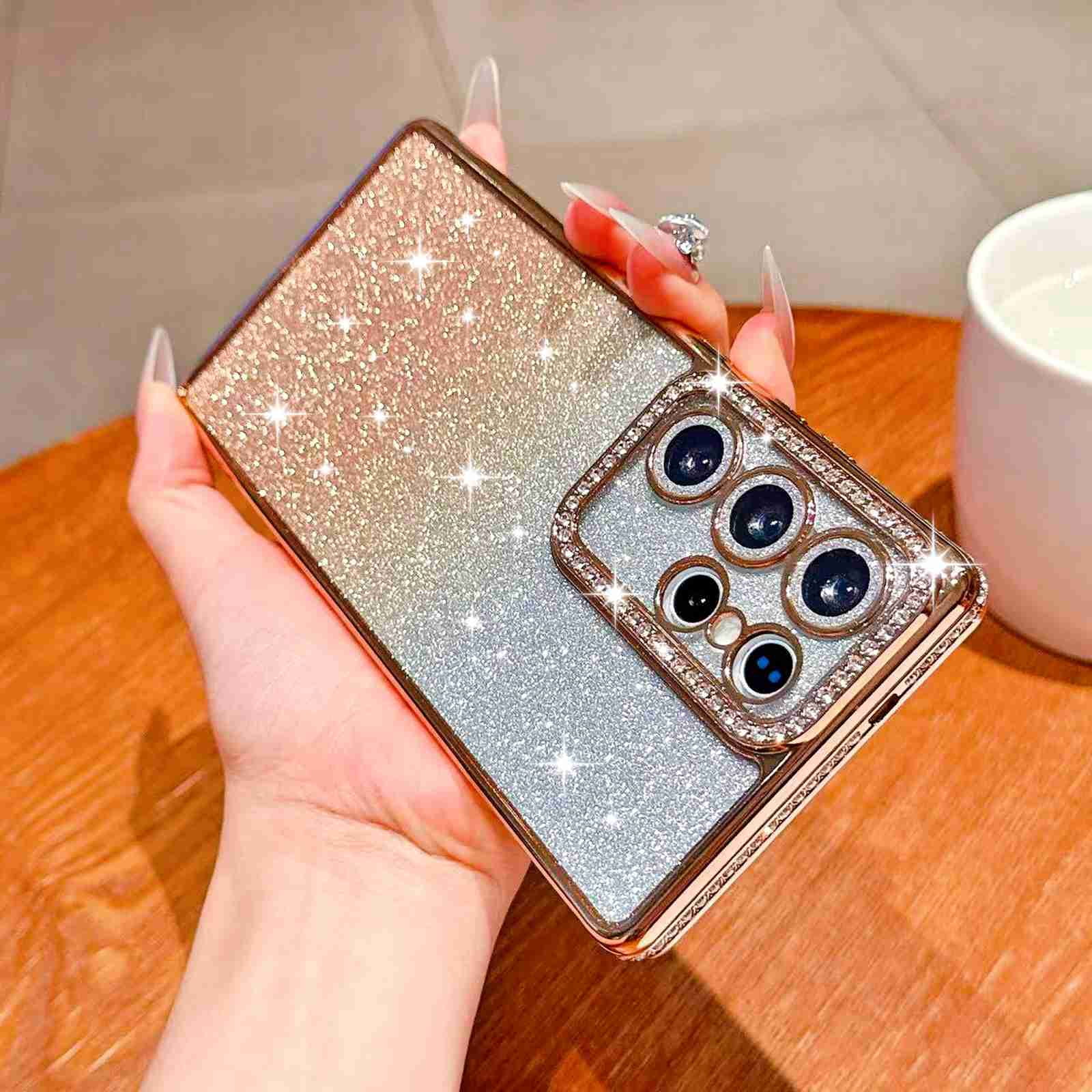 Dteck Magnetic for Samsung Galaxy S25 Case, Shockproof Glitter Bling ...