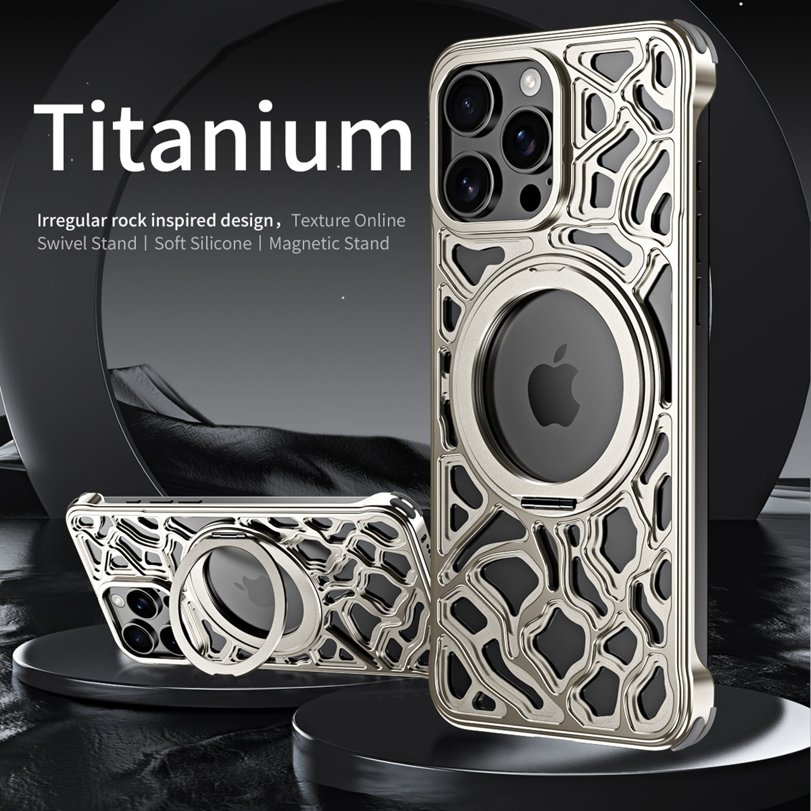 Dteck Metal Case for iPhone 16 Pro,Luxury Magnetic Aluminum Alloy Phone ...