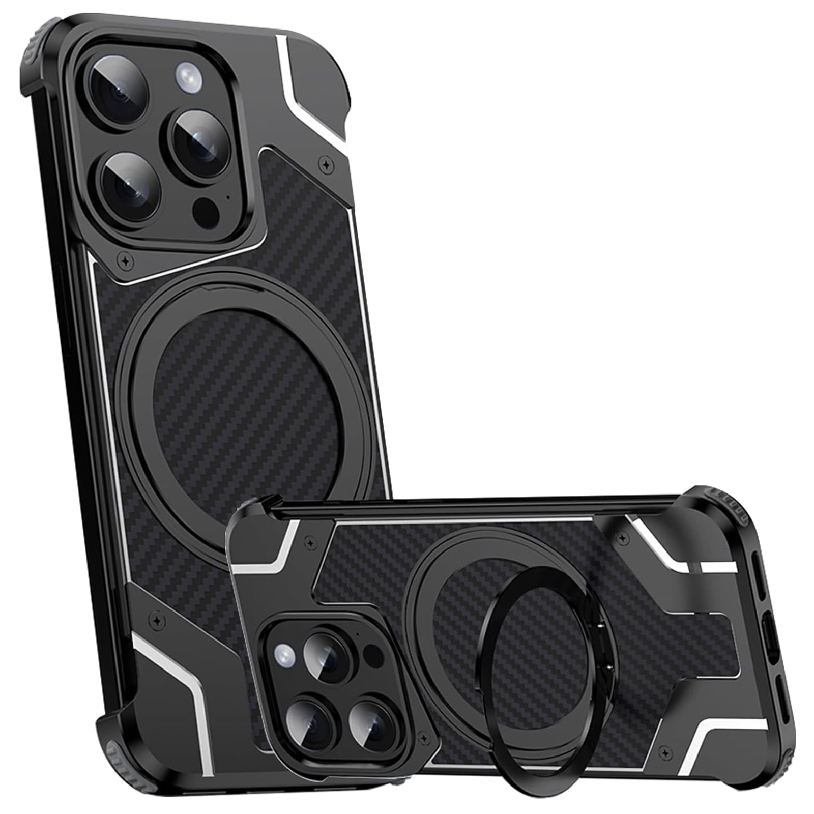 Dteck Metal Frameless Case for iPhone 16 Pro Max,Shockproof Aluminum ...