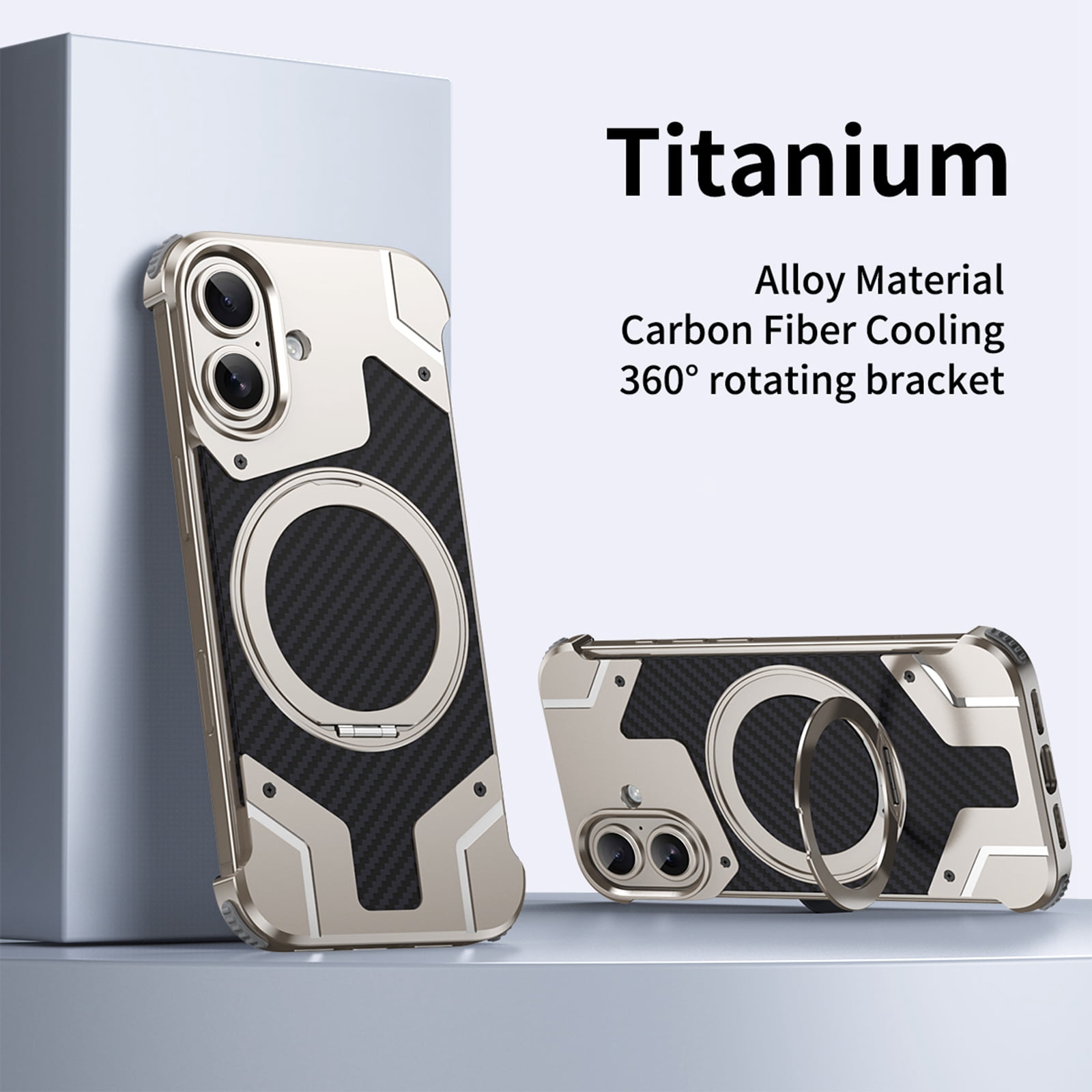 Dteck Metal Frameless Case for iPhone 16,Shockproof Aluminum Alloy ...